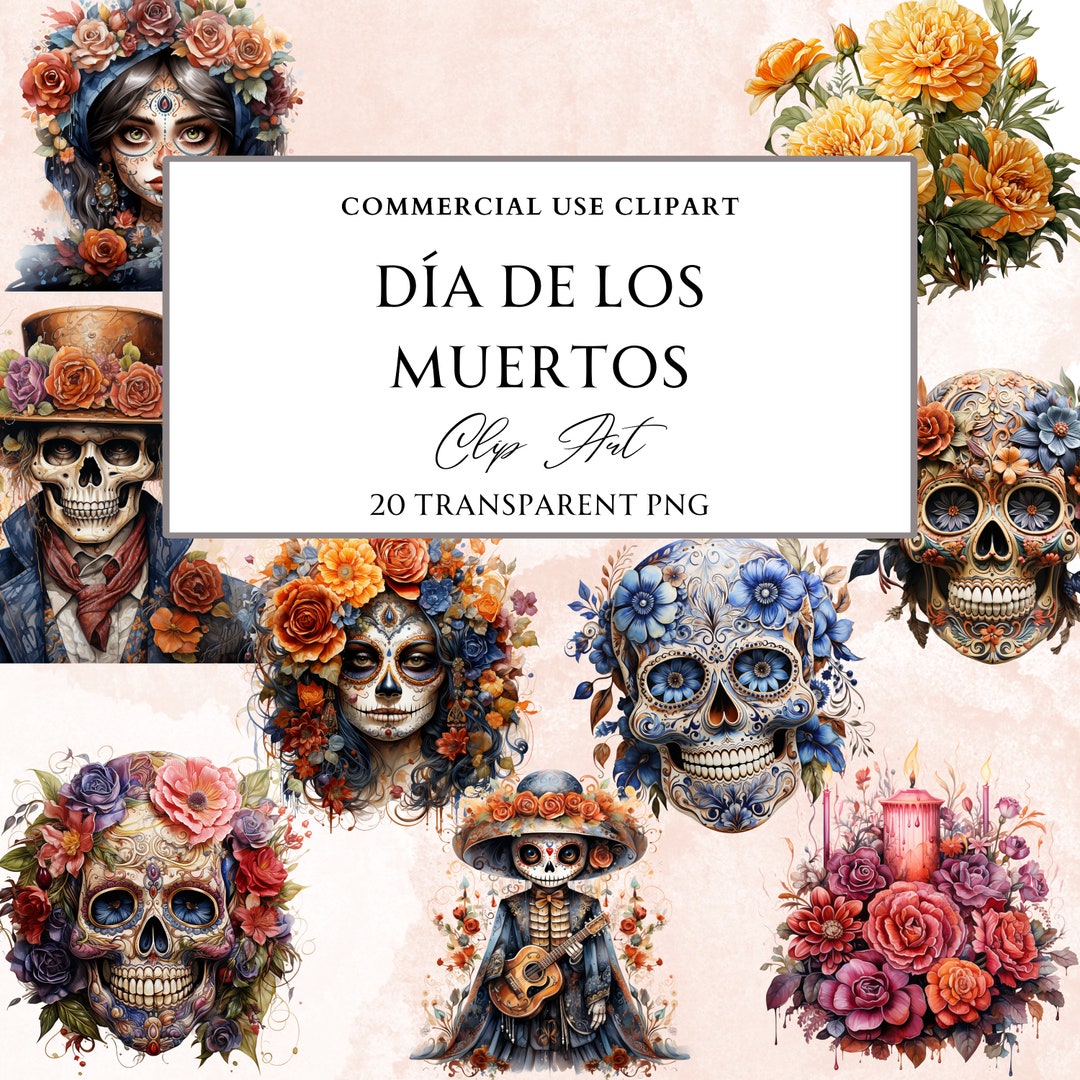 Día De Los Muertos Clipart Bundle, Clipart for Commercial Use ...