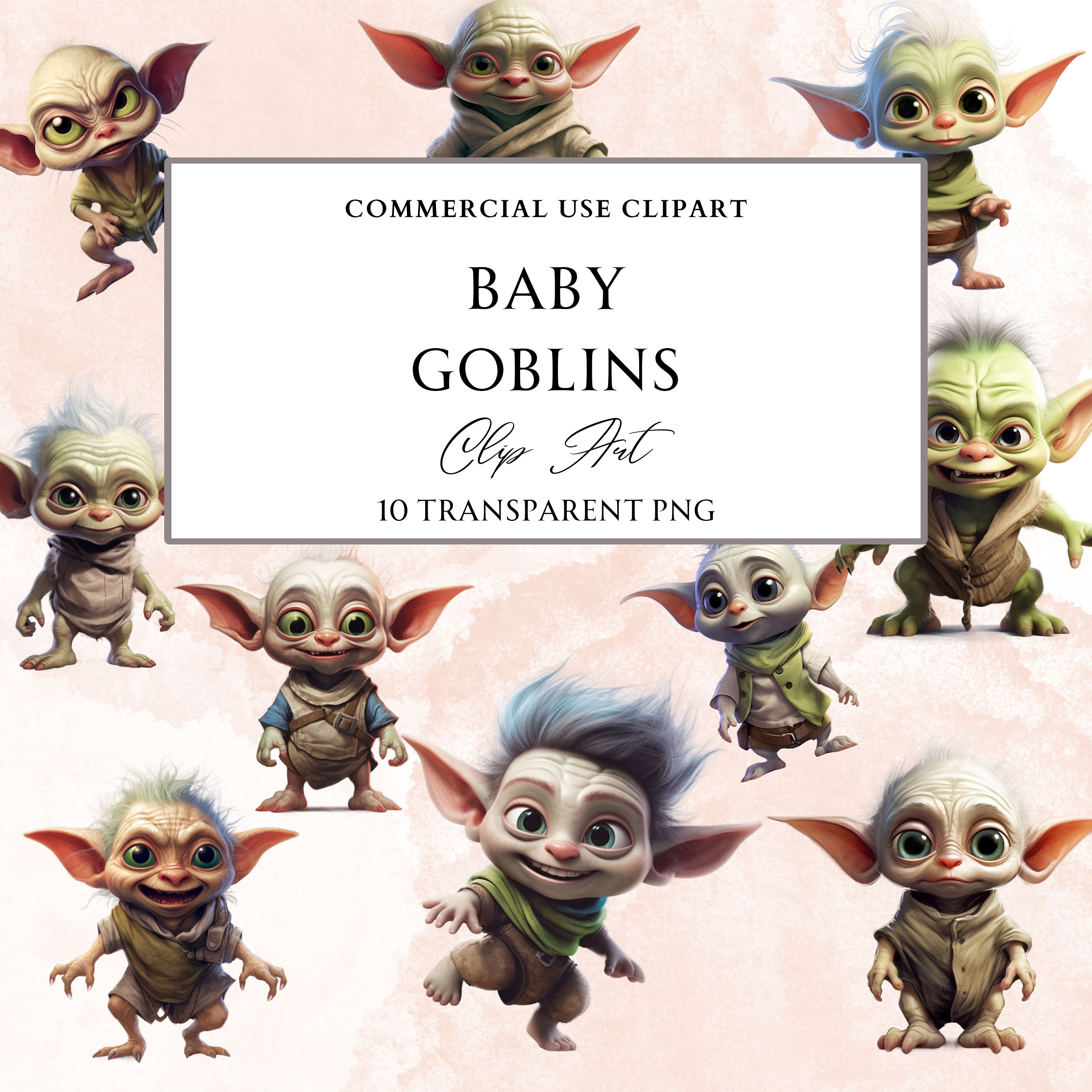 Baby Goblin Clipart, Clipart for Commercial Use, Transparent Pngs ...