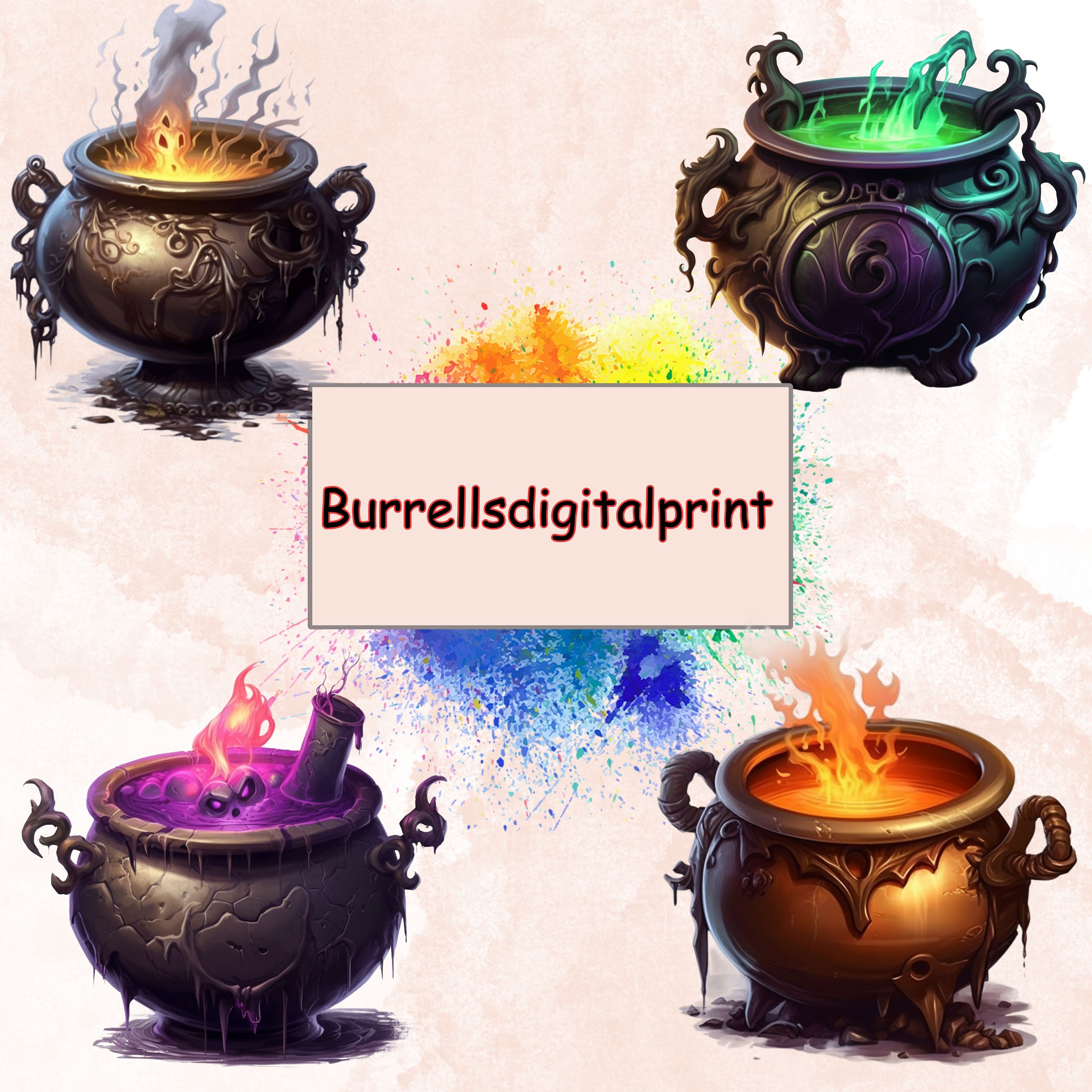 Cauldron Clipart, Witches Cauldron, Halloween Clipart, Spooky Clipart ...