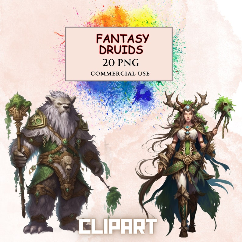 Druid Clipart, Clipart, Fantasy Clipart, Fantasy Druid Clipart ...