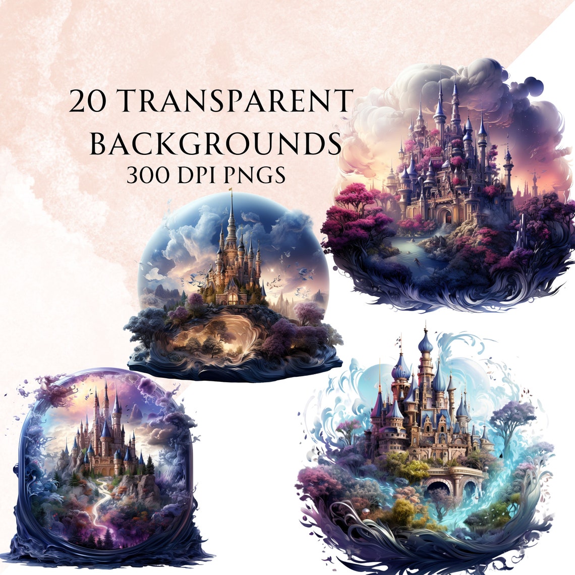 Fantasy Castle Clipart, Castle Clipart, Fantasy World Clipart ...