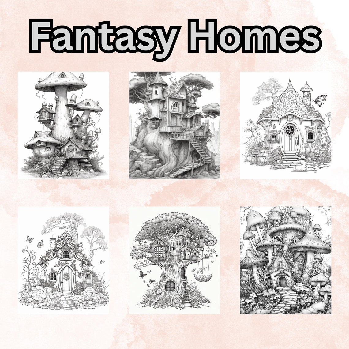 Full Shop Coloring Pages 2500+, Whole Shop Bundle, Adult Coloring Book ...