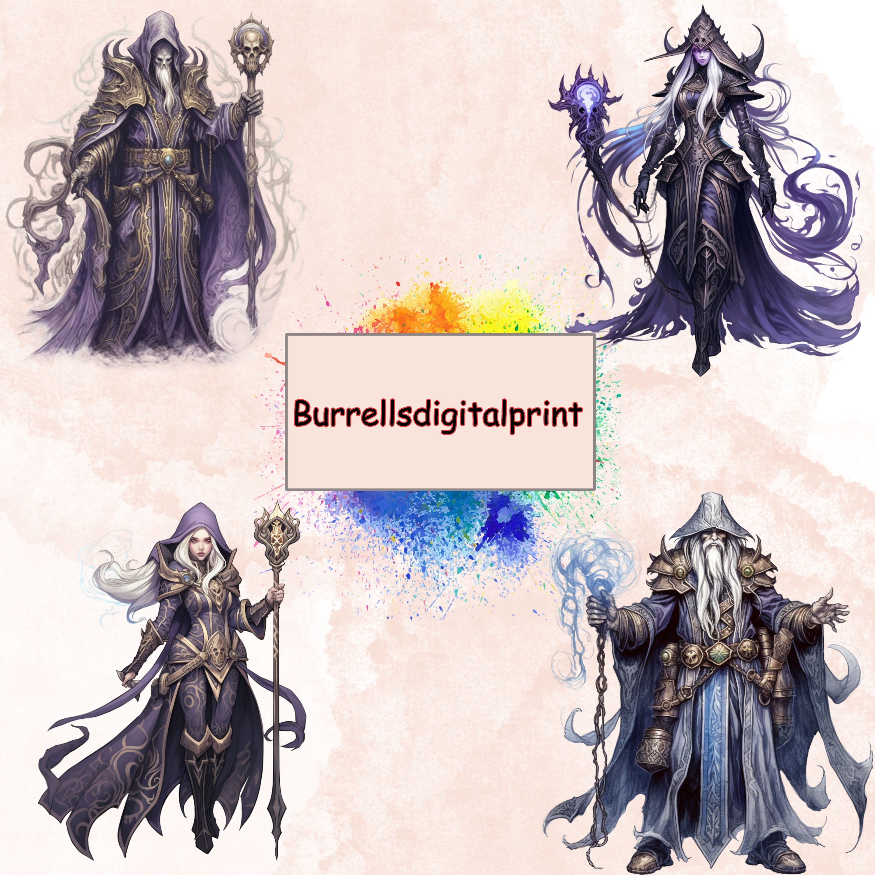 Warlock Clipart, Clipart, Fantasy Clipart, Fantasy Warlock Clipart, Commercial Use, Transparent ...