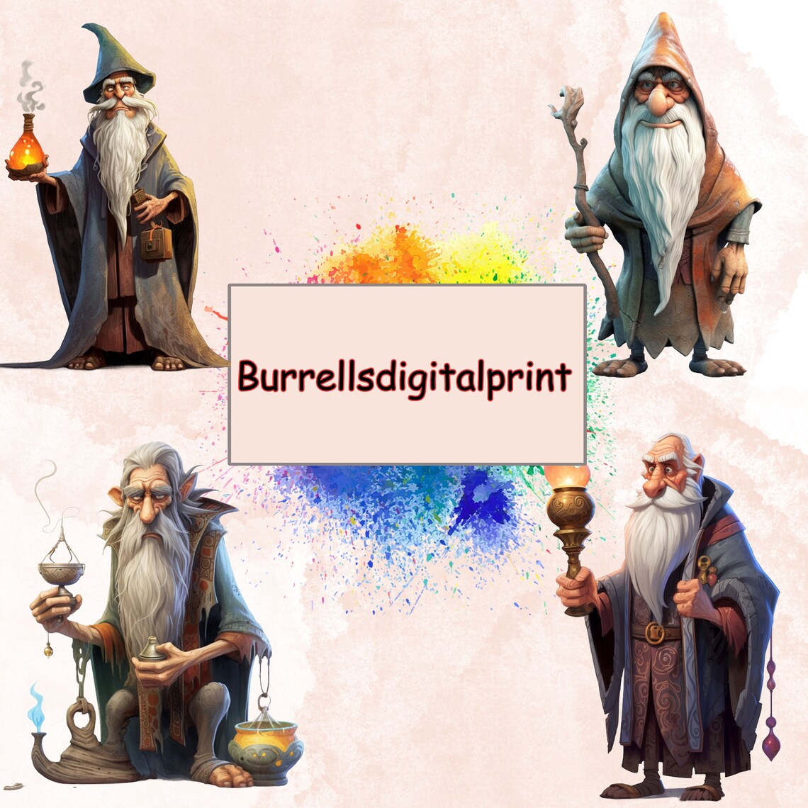 Warlock Clipart Cute Old Warlock Pngs Transparent Pngs - Etsy