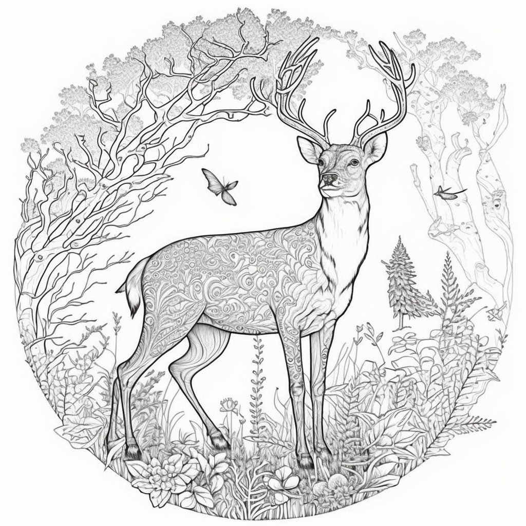 250 Animal Coloring Pages Animal Coloring Book Relaxing - Etsy