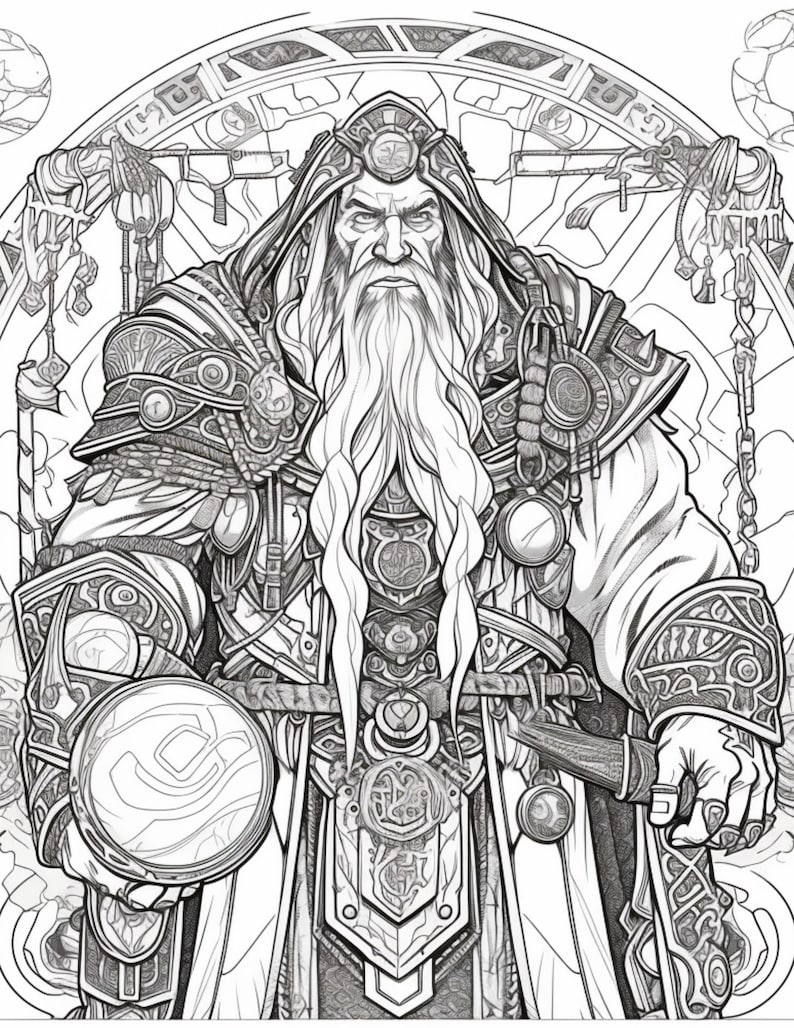 Dwarf Warlock: A Stunning Collection of 20 Beautiful Pages for Adults ...
