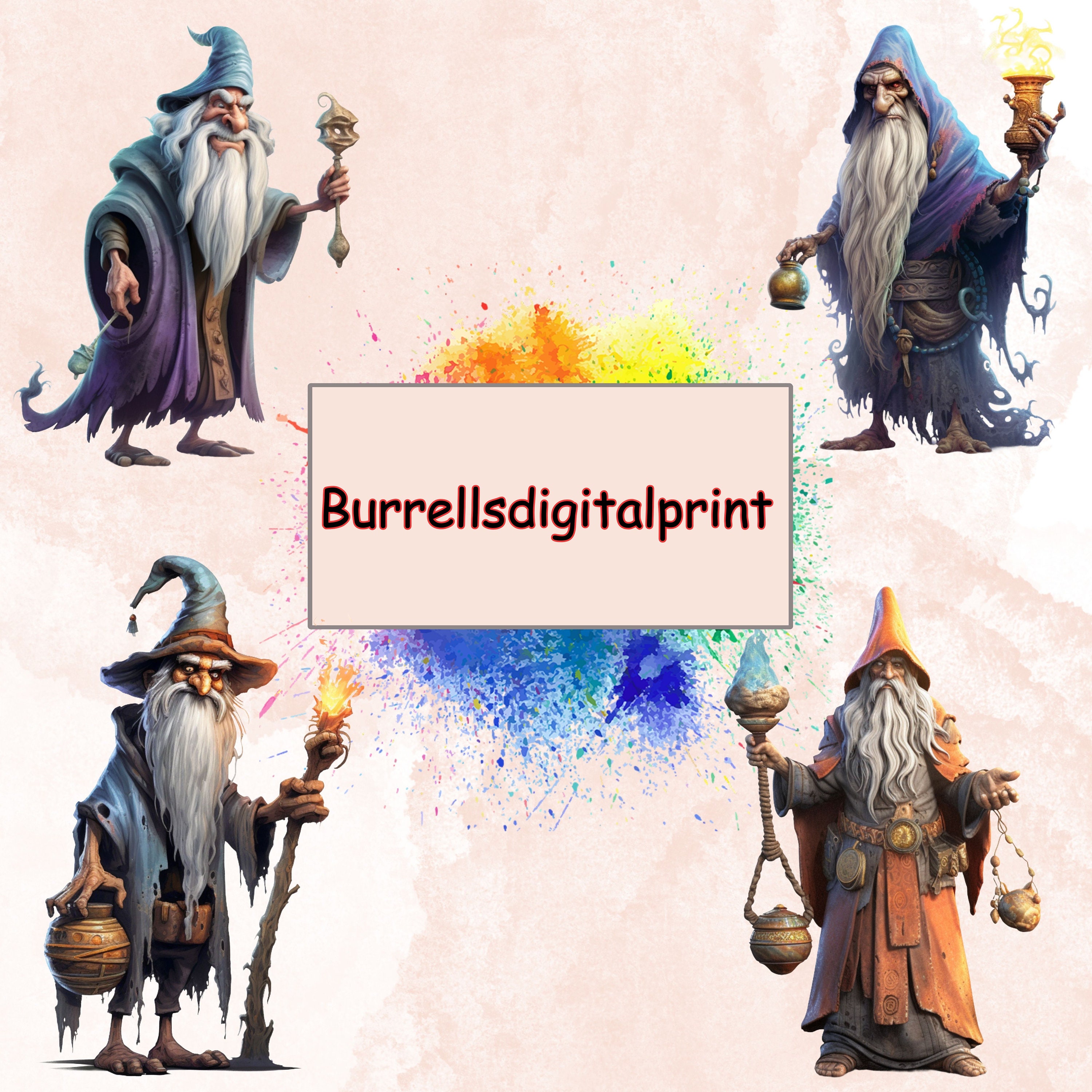 Warlock Clipart Cute Old Warlock Pngs Transparent Pngs - Etsy