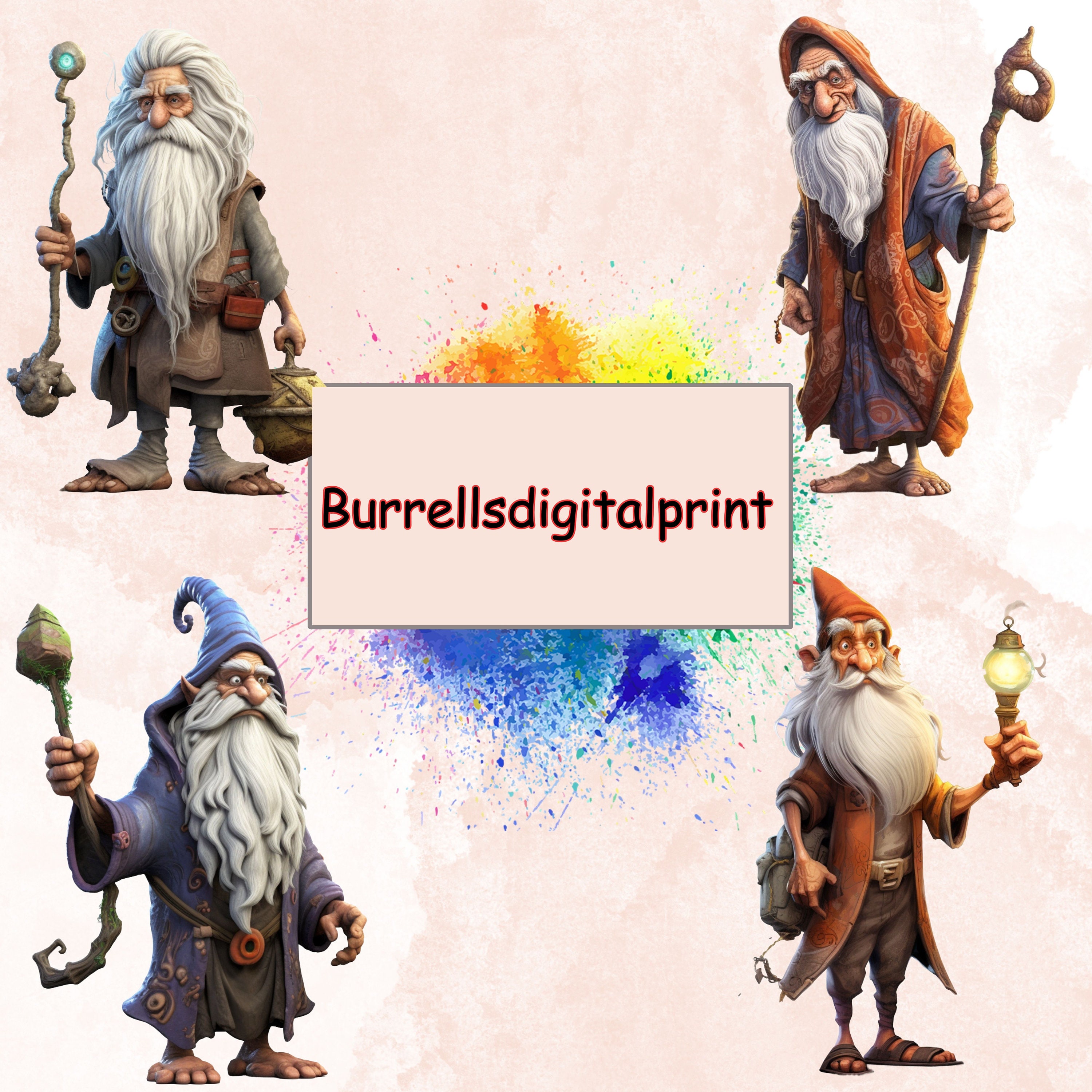 Warlock Clipart Cute Old Warlock Pngs Transparent Pngs - Etsy