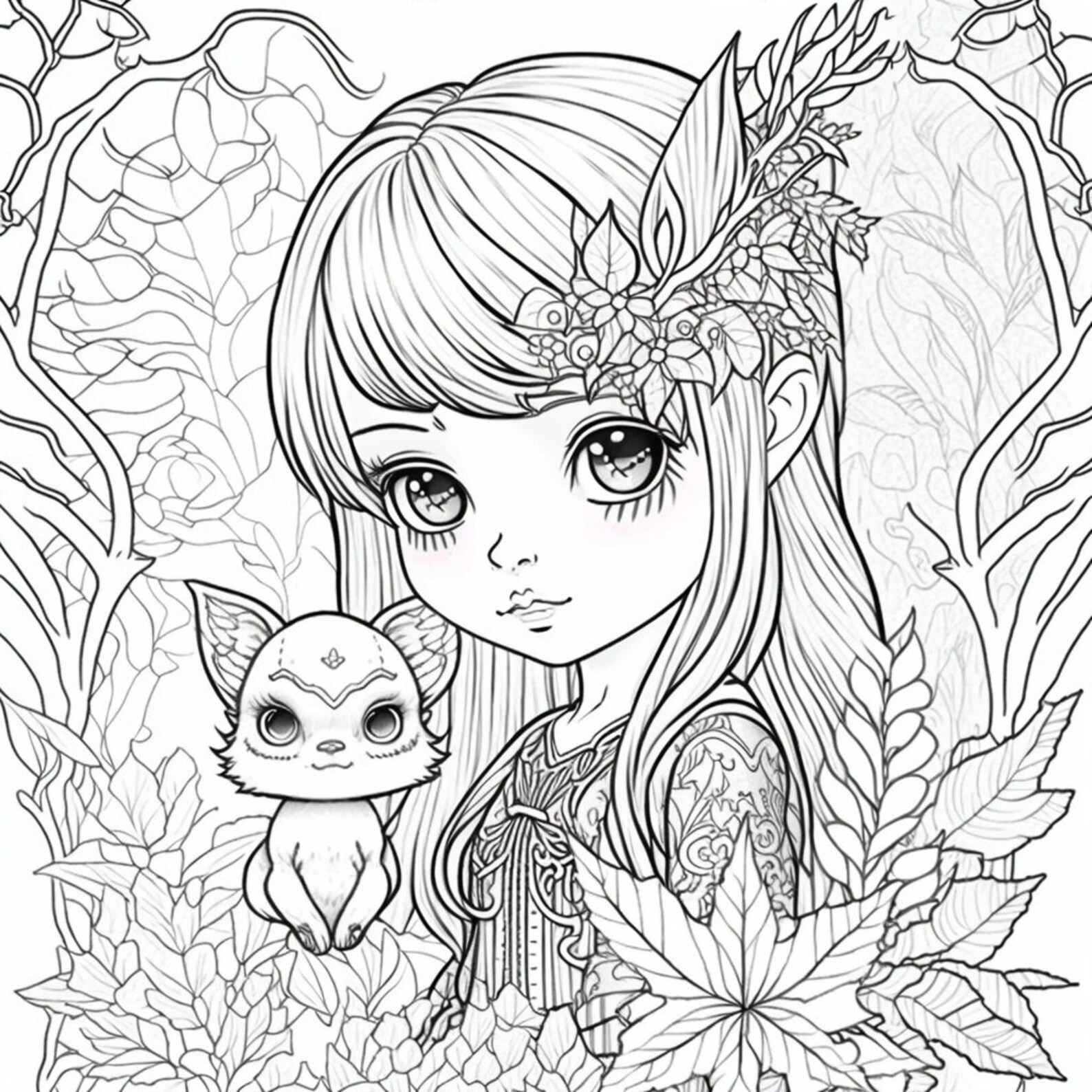 50 Pack Stress Relief Coloring Page, Kawaii Digital Print, Instant ...