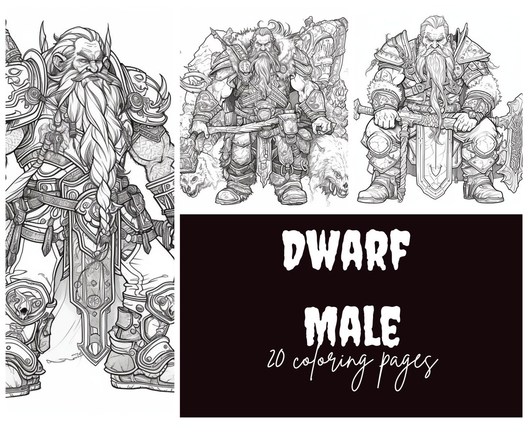 Dwarf Hunter: A Stunning Collection of 50 Beautiful Pages for Adults to ...