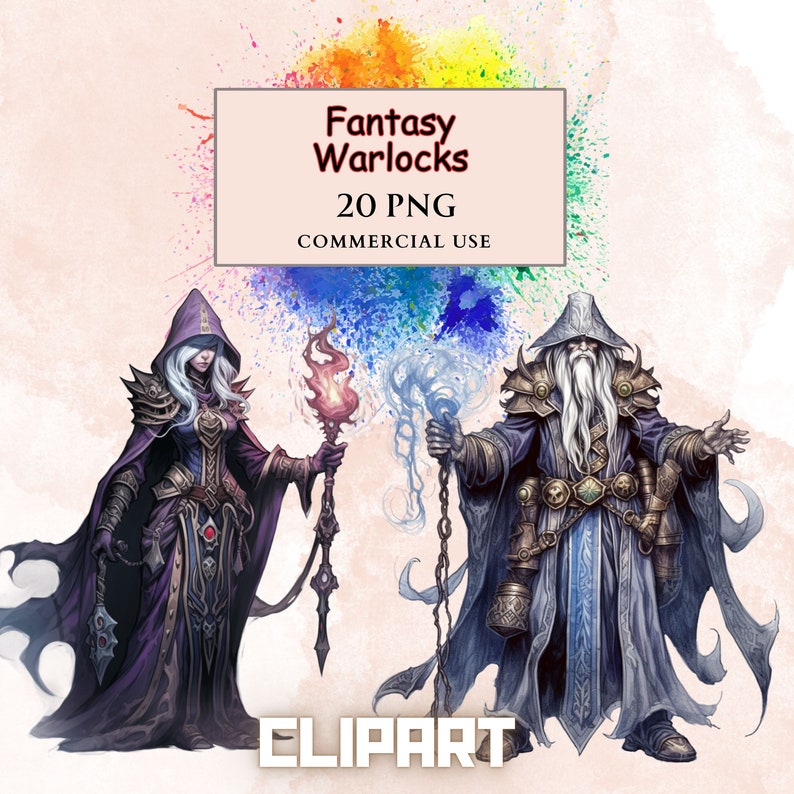 Warlock Clipart, Clipart, Fantasy Clipart, Fantasy Warlock Clipart ...