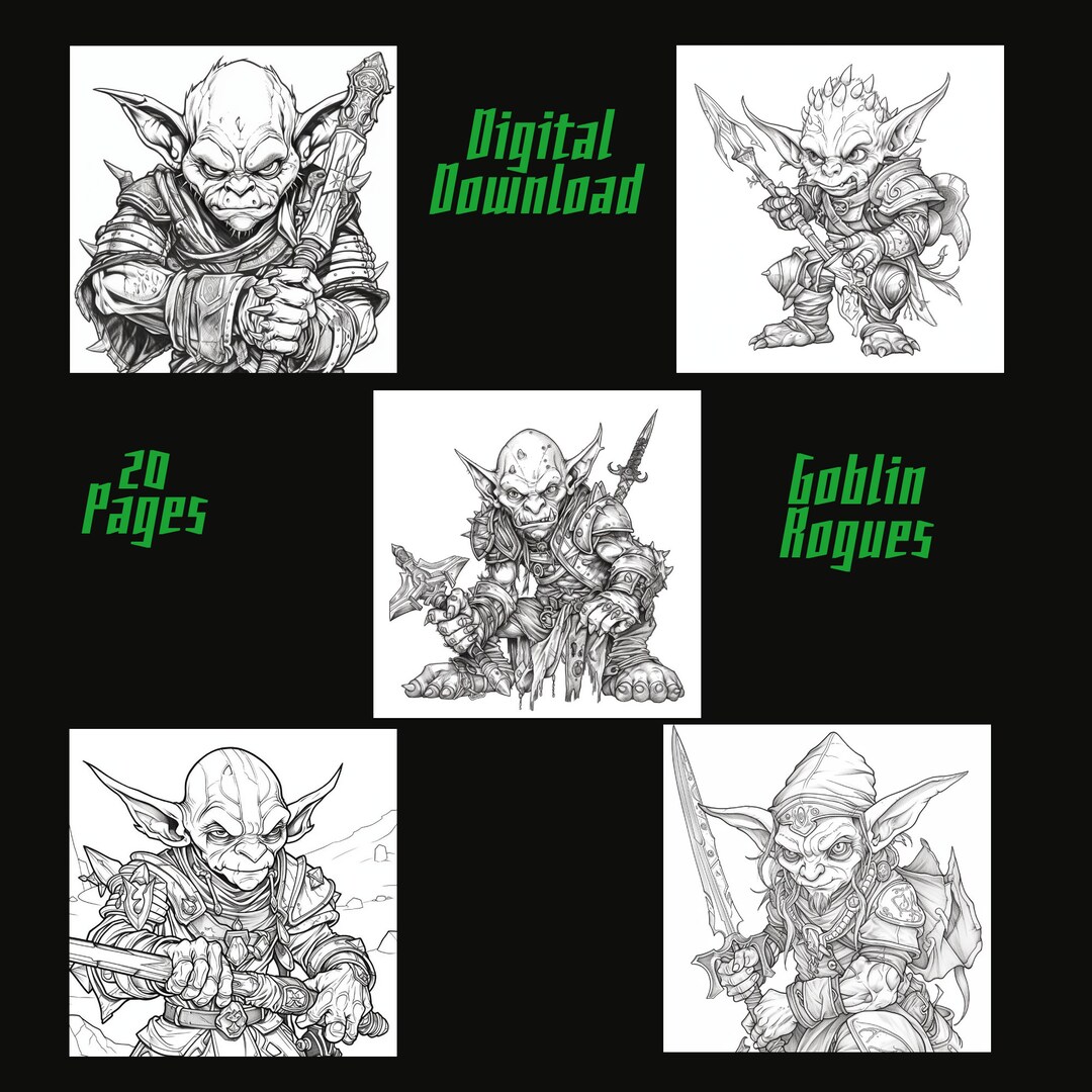 Goblin Rogue: A Stunning Collection of 20 Beautiful Pages for - Etsy