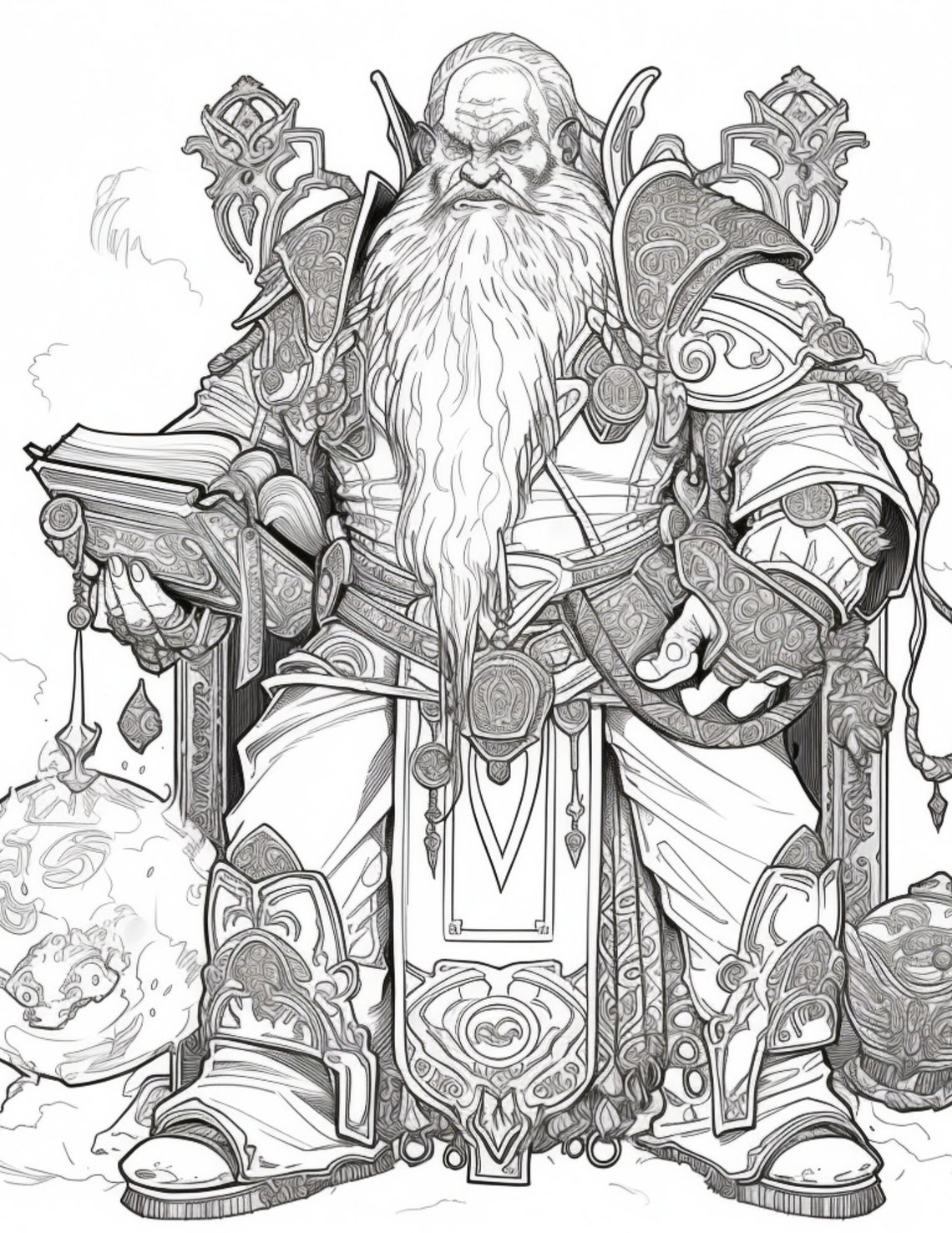 Dwarf Mages: A Stunning Collection of 20 Beautiful Pages for Adults to ...
