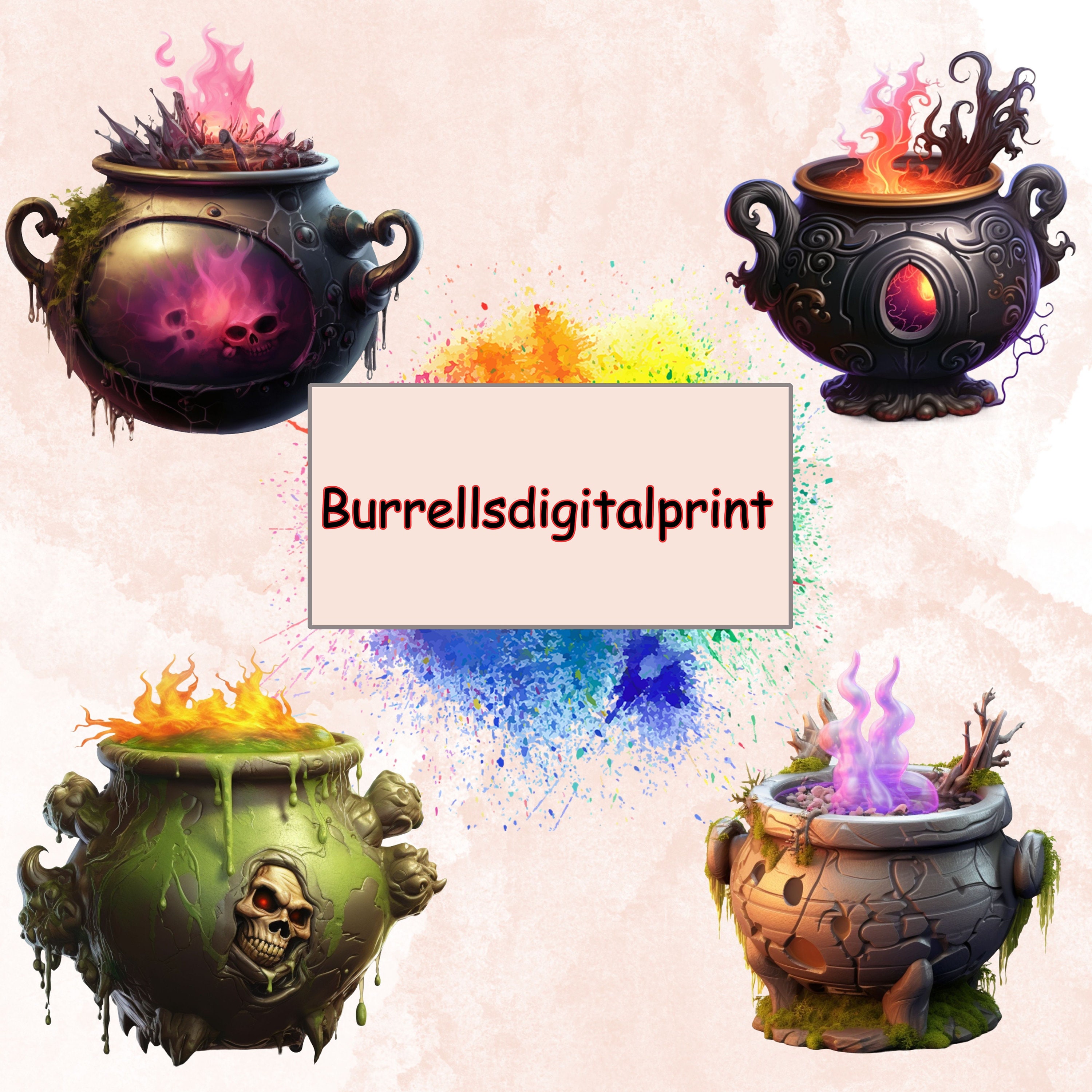 Cauldron Clipart, Witches Cauldron, Halloween Clipart, Spooky Clipart ...