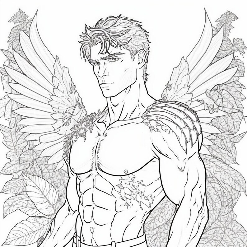 Fantasy Hunks: A Stunning Collection of 50 Beautiful Pages for - Etsy