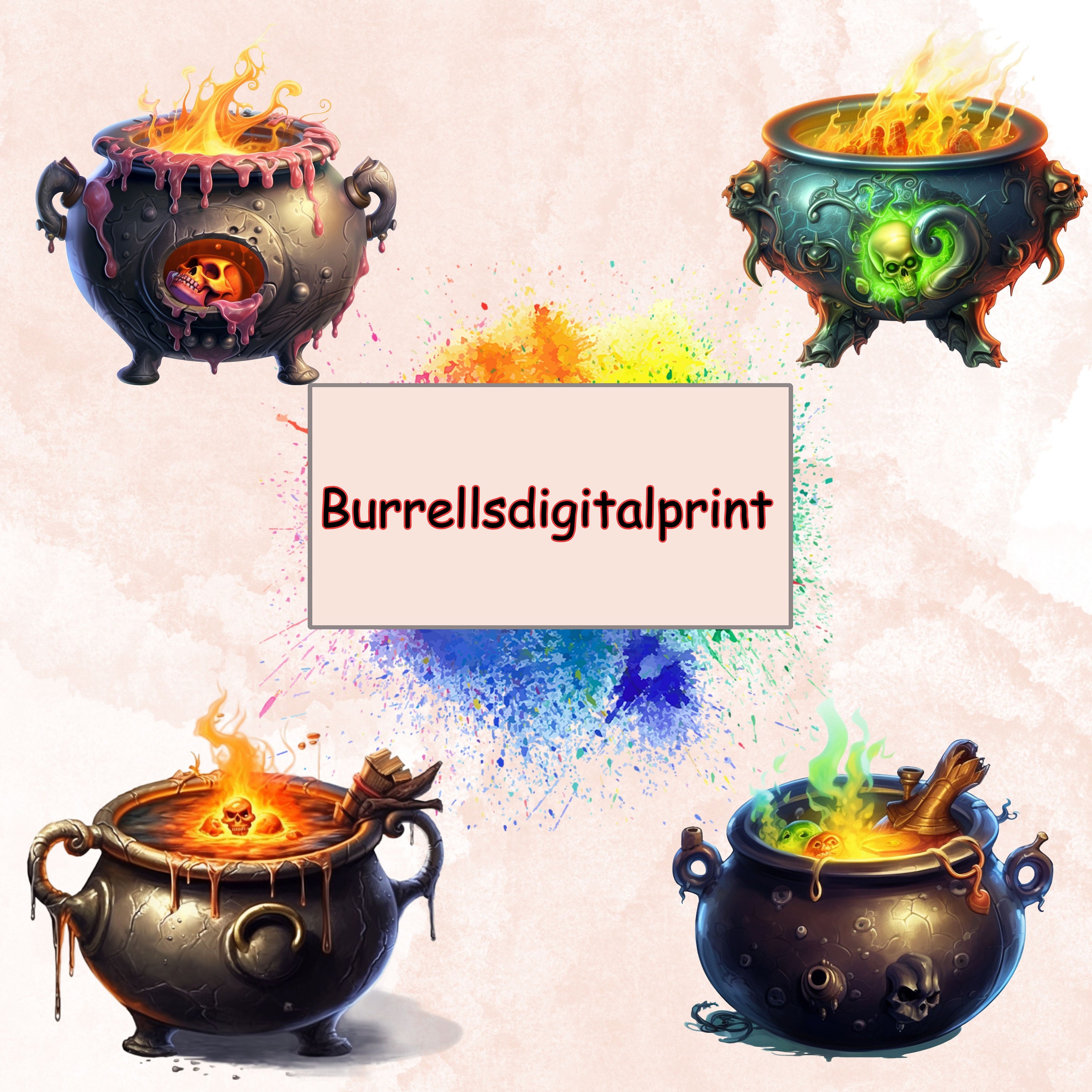 Cauldron Clipart, Witches Cauldron, Halloween Clipart, Spooky Clipart ...