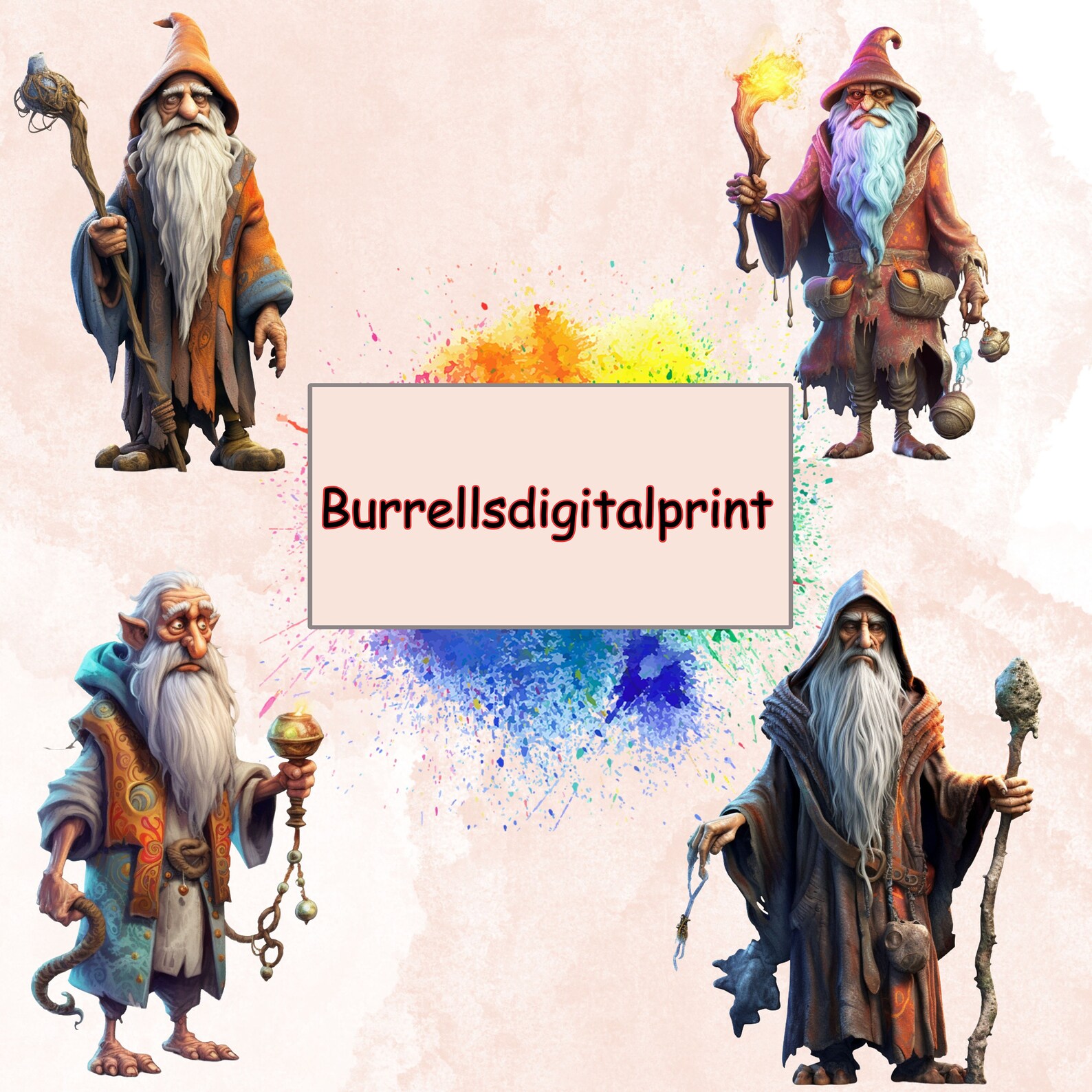 Warlock Clipart Cute Old Warlock Pngs Transparent Pngs - Etsy