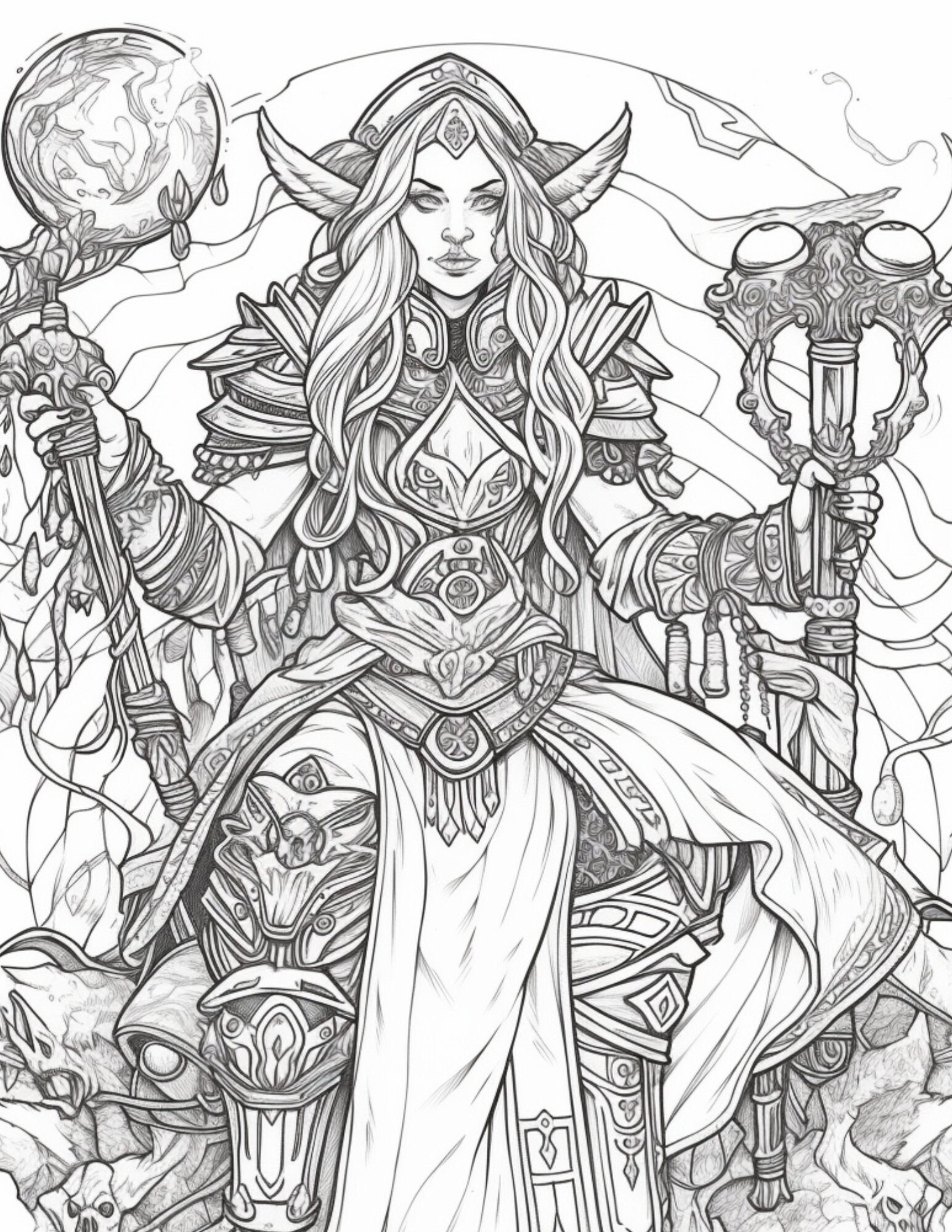 Dwarf Woman Warlocks: A Stunning Collection of 20 Beautiful Pages for ...