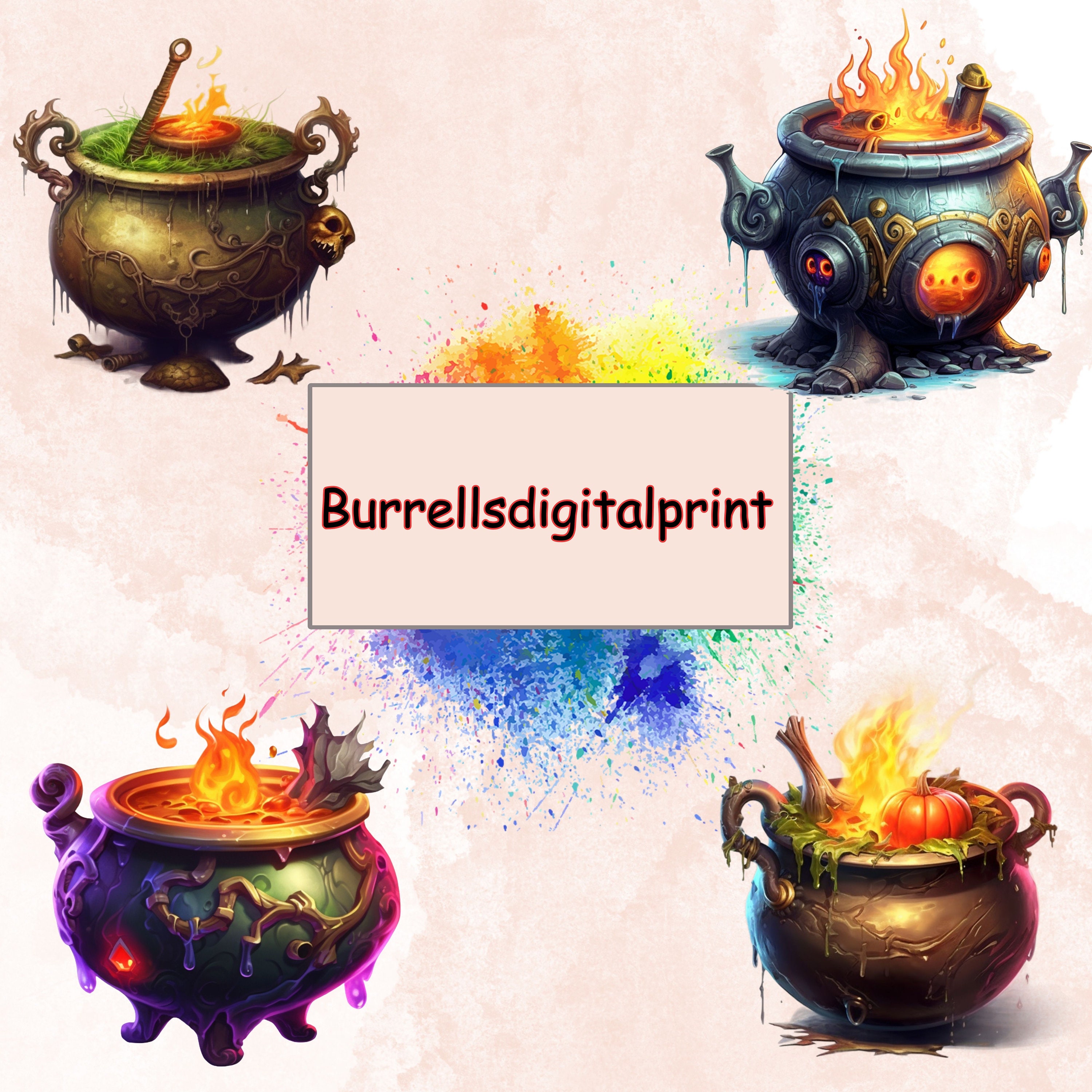 Cauldron Clipart, Witches Cauldron, Halloween Clipart, Spooky Clipart ...