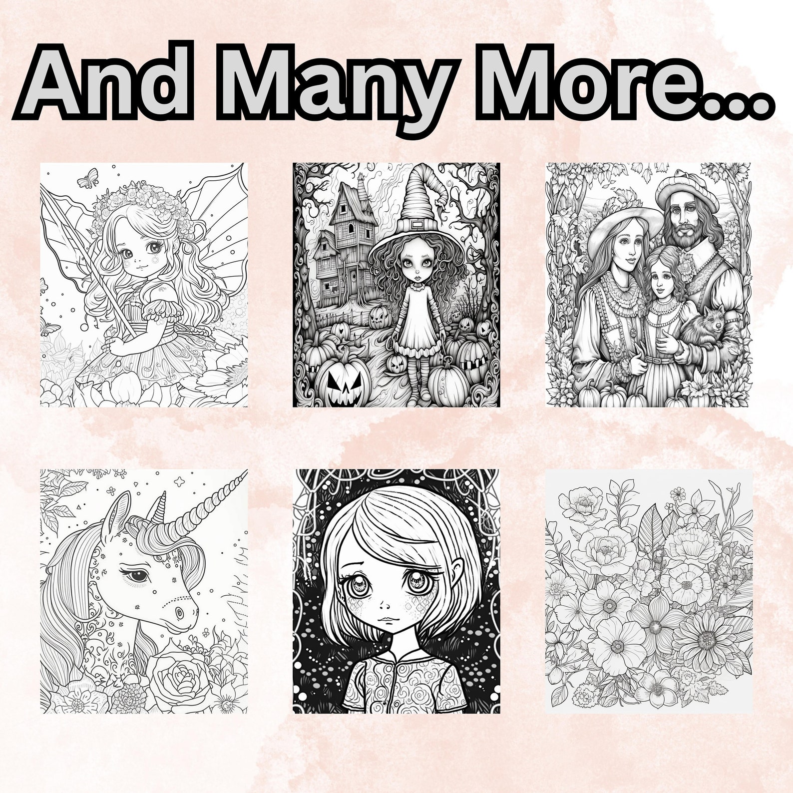 Full Shop Coloring Pages 2500+, Whole Shop Bundle, Adult Coloring Book ...