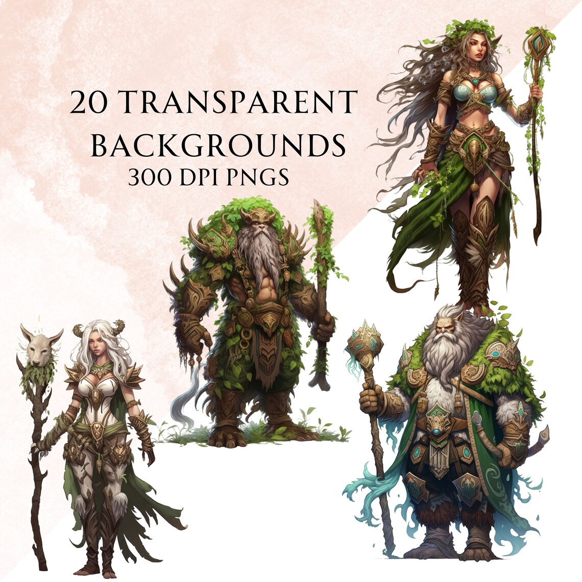 Druid Clipart Clipart Fantasy Clipart Fantasy Druid - Etsy