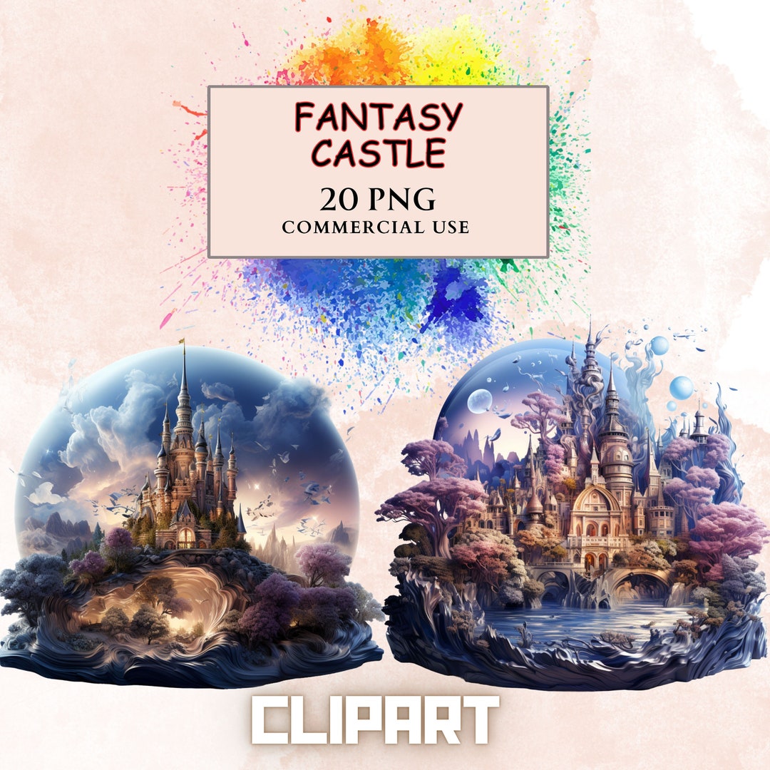 Fantasy Castle Clipart, Castle Clipart, Fantasy World Clipart ...