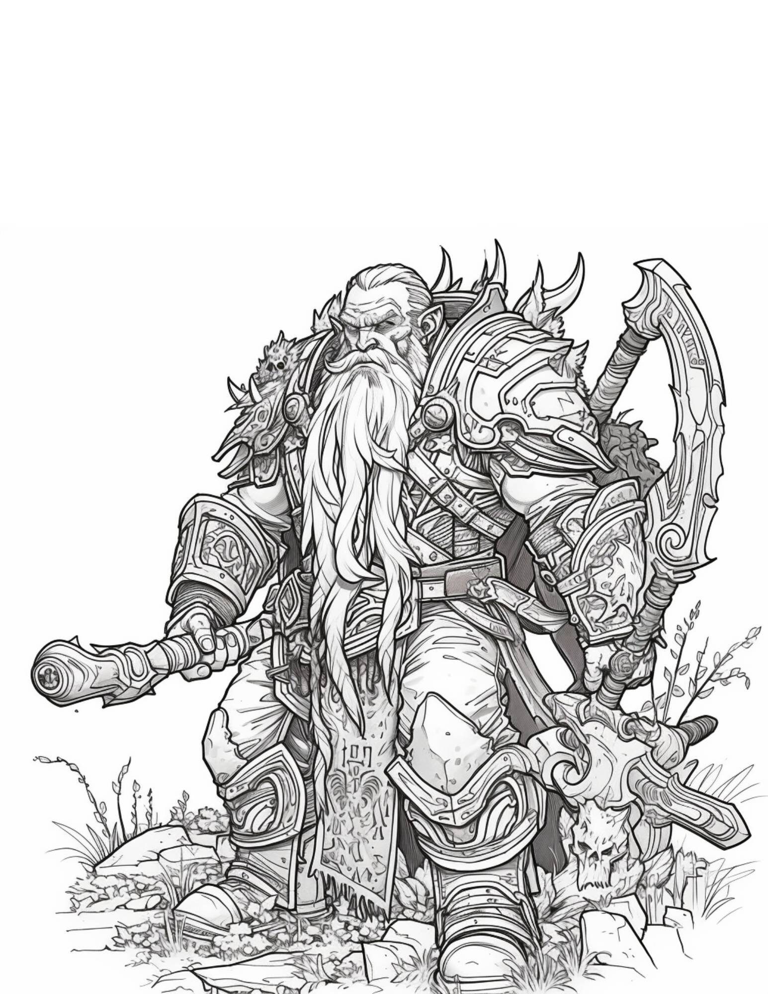 Dwarf Hunter: A Stunning Collection of 50 Beautiful Pages for Adults to ...