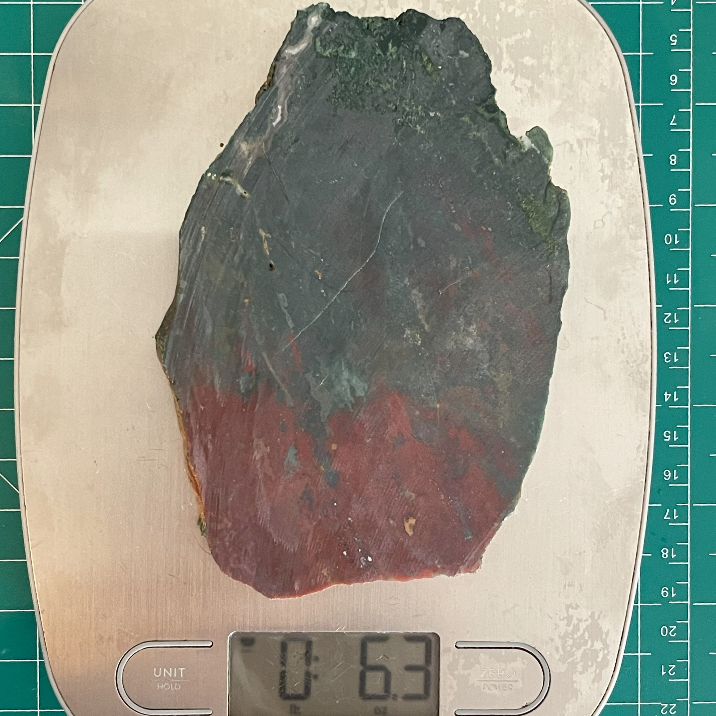 159 Fancy Jasper Slab, Unpolished 6.3 Oz. 177g Rough, Unfinished Fancy ...