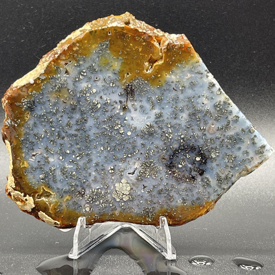 220 Marcasite in Agate Indonesian Slab Unpolished 4.8 Oz - Etsy
