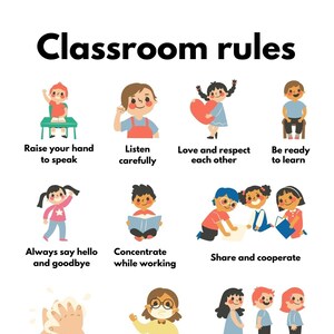 Classroom Rules | Class Rules | Classroom Rules Sign | in This ...