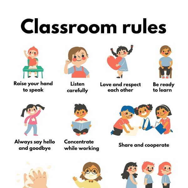 Classroom Rules Sign - Etsy