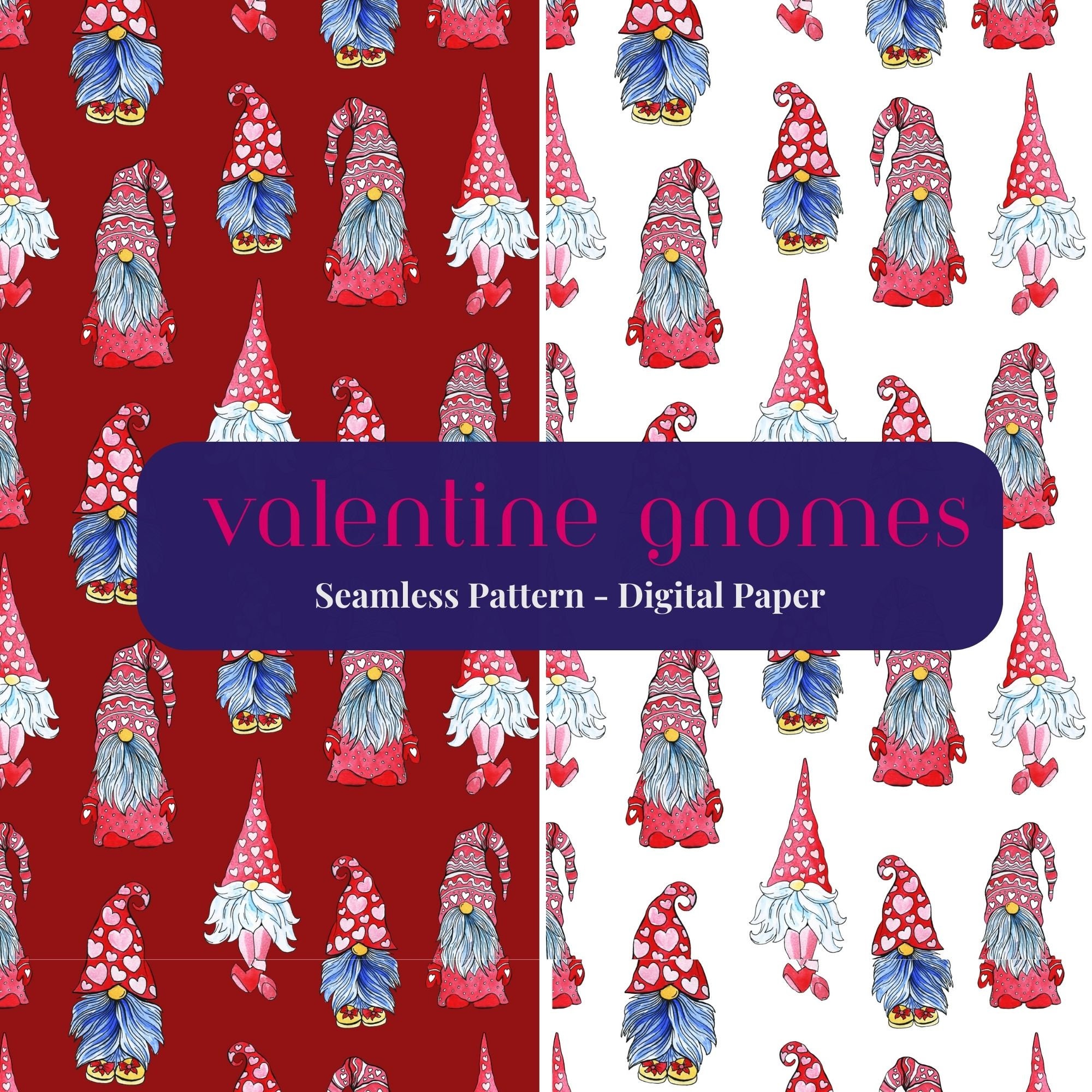 Gnome Seamless Pattern, Gnome Seamless Design, Gnome Digital Paper ...