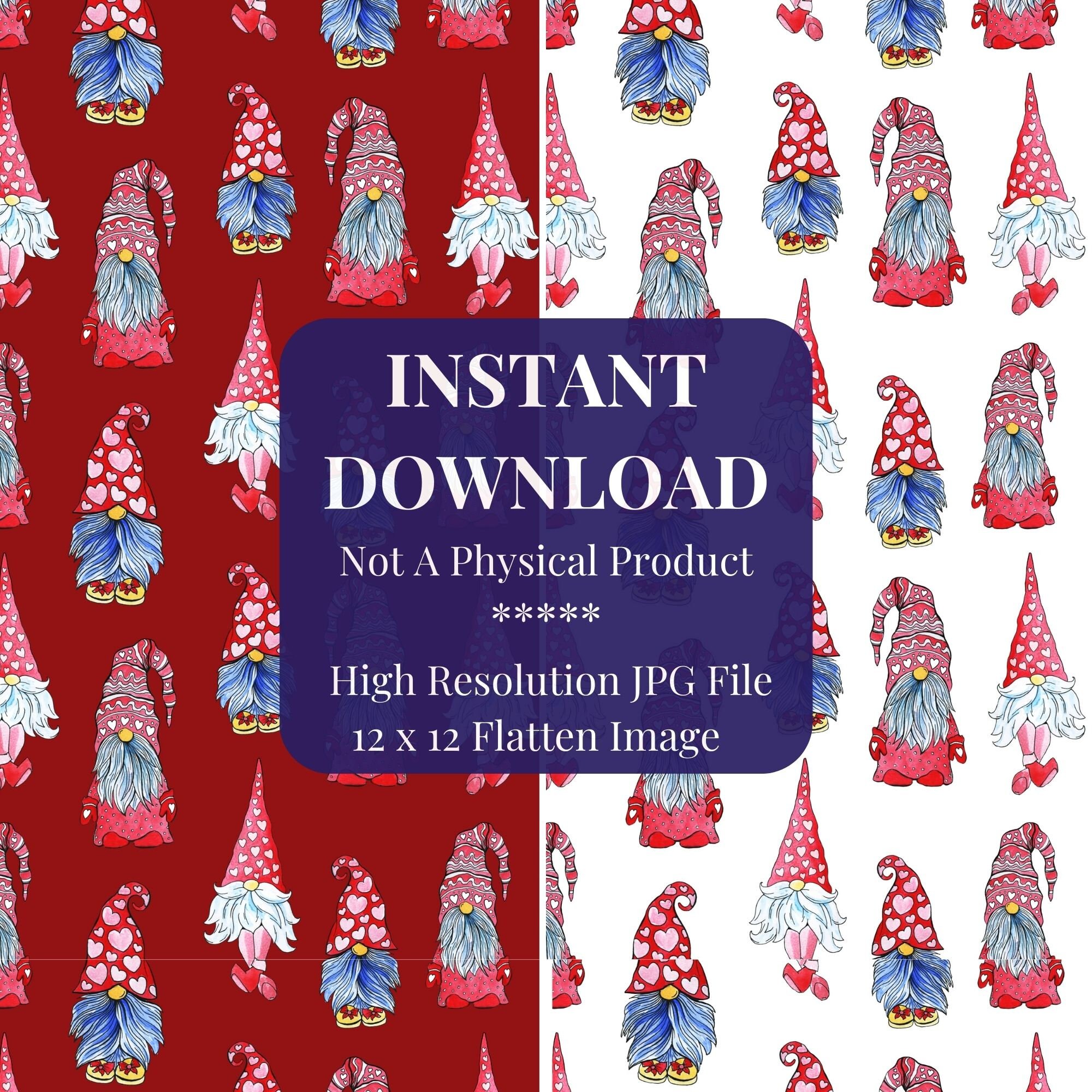 Gnome Seamless Pattern, Gnome Seamless Design, Gnome Digital Paper ...