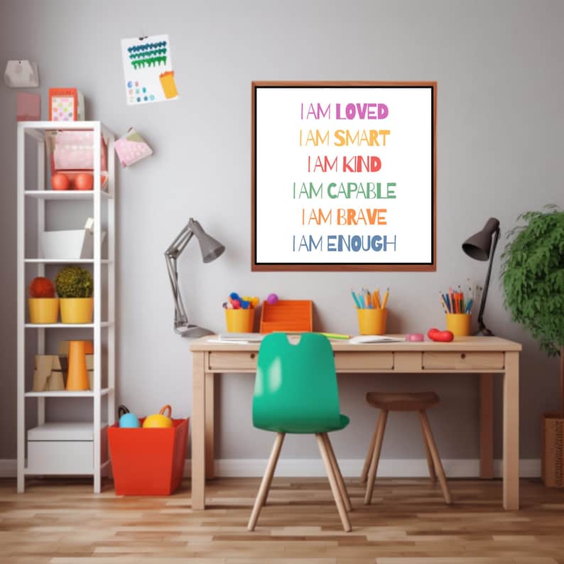 Affirmations for Kids, Classroom Posters, I Am Affirmations, Playroom ...