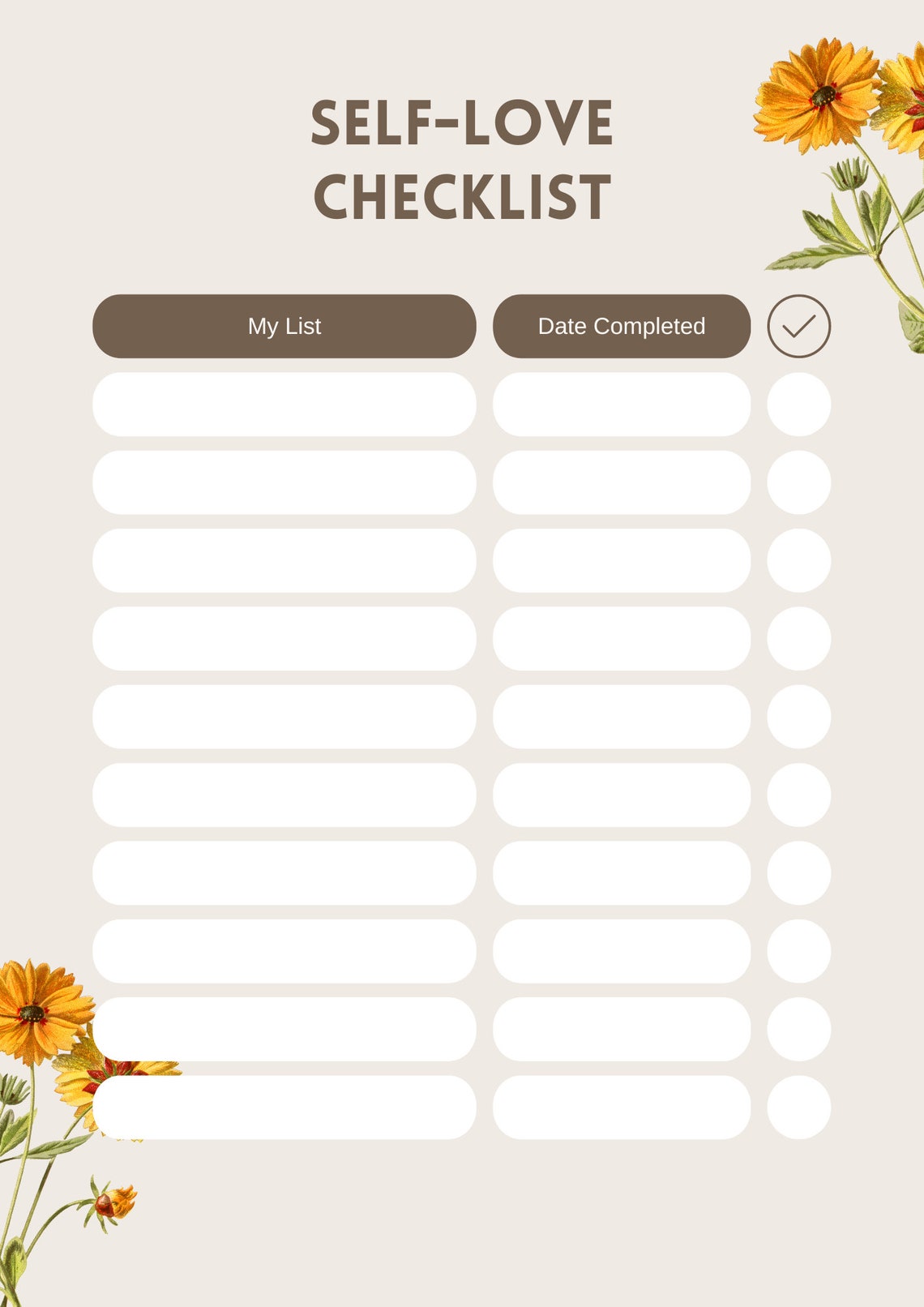 Self Love Planner | Self Love Reflection | Journal | Daily Affirmation ...