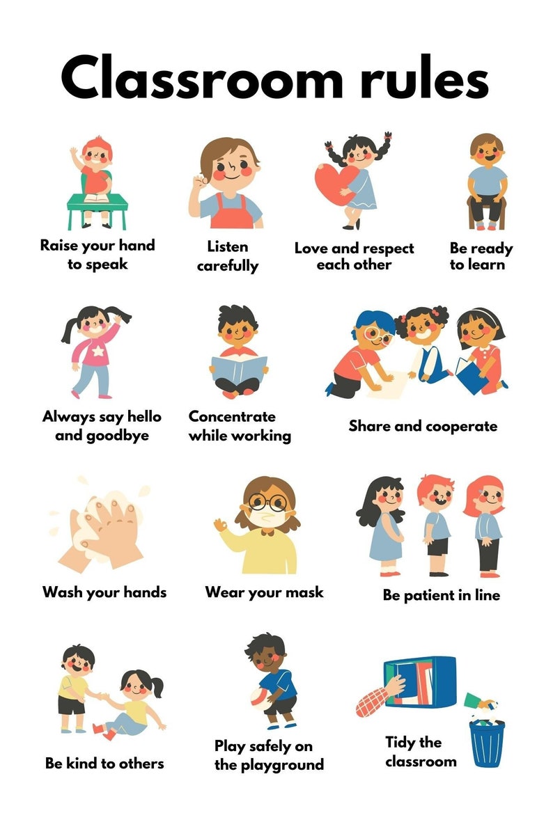 Classroom Rules | Class Rules | Classroom Rules Sign | in This ...