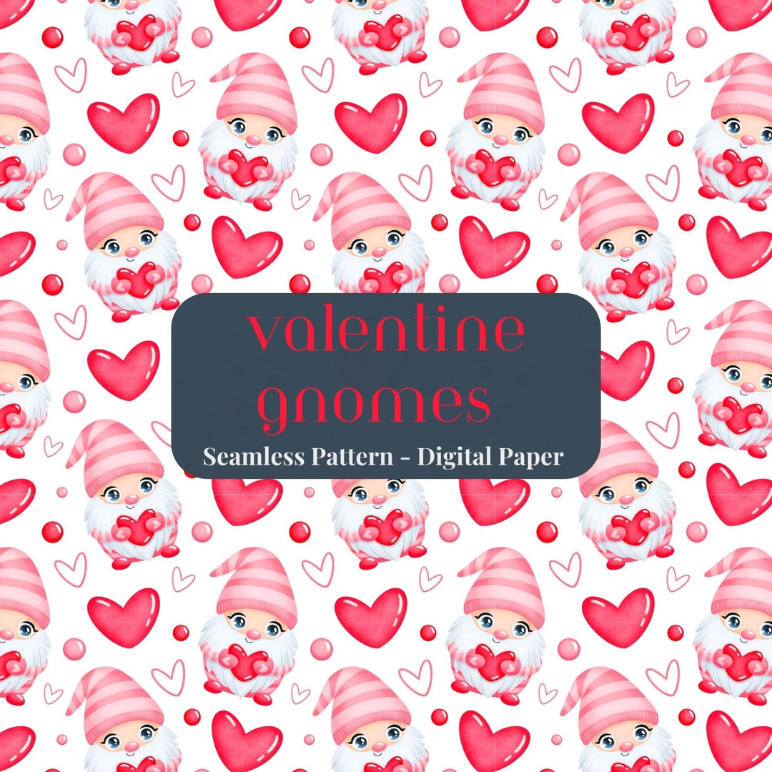 Gnome Seamless Design, Gnome Seamless Pattern, Gnome Digital Paper ...