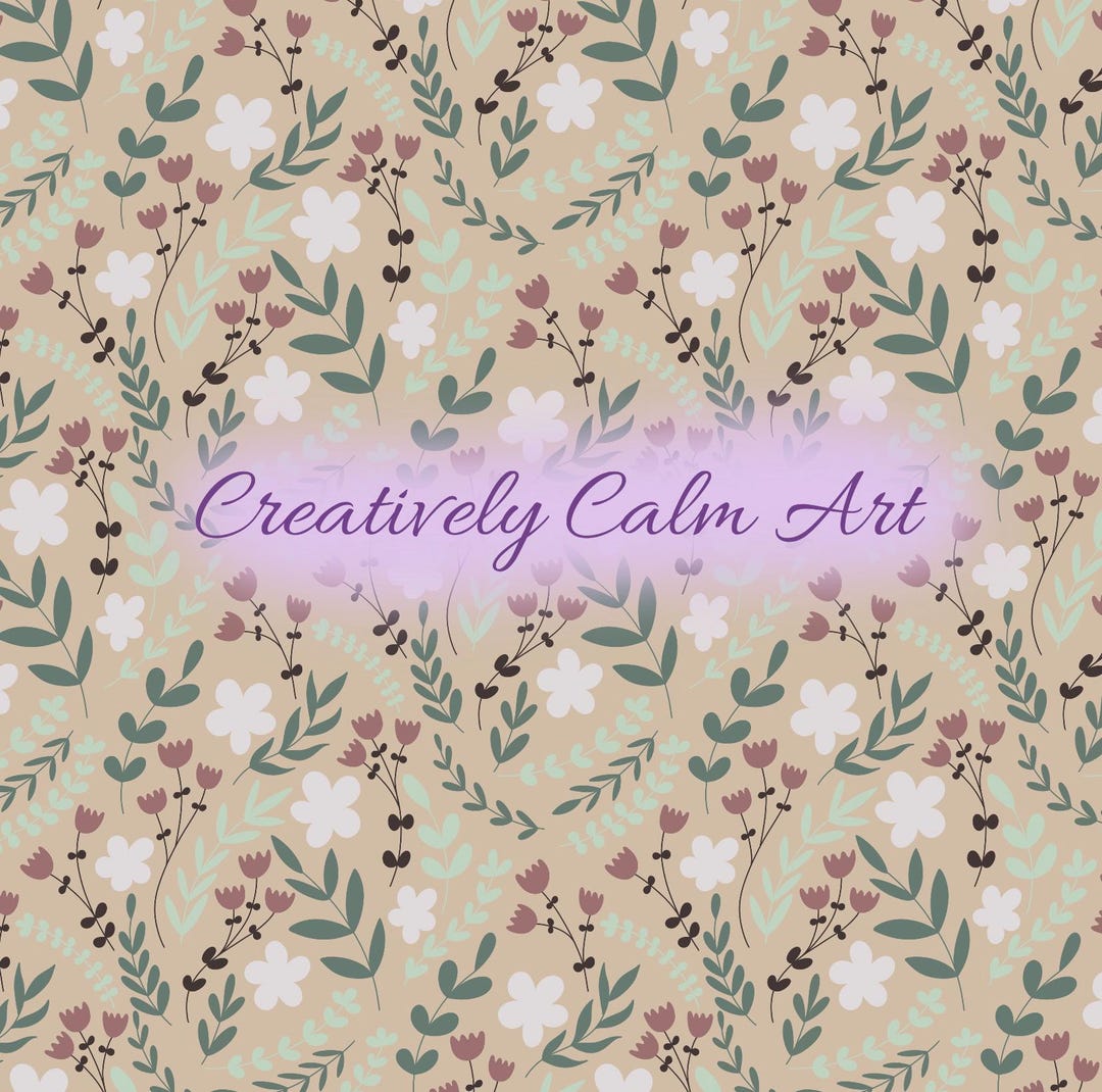 Calm Botanical Pattern | Digital Download | Seamless/repeating Design ...