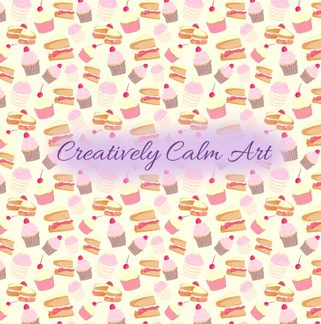 Classic Cakes Pattern | Digital Download | Repeating Design | Perfect ...
