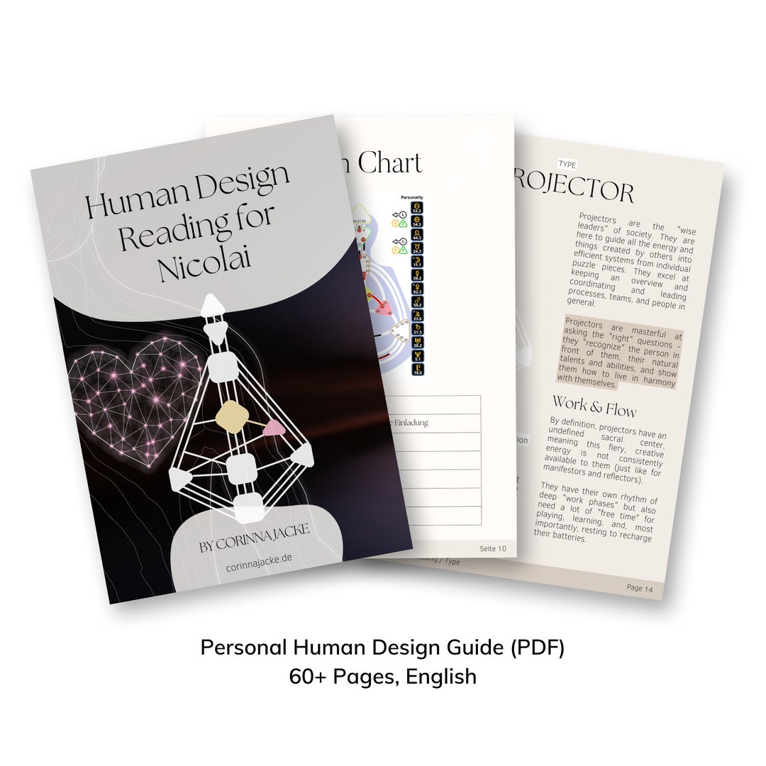 Personal Human Design Reading PDF Guide english - Etsy
