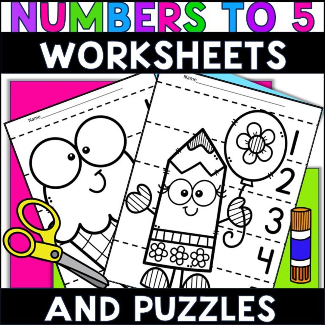 Preschool Ordering Numbers to 5 Puzzles and Worksheets - Etsy