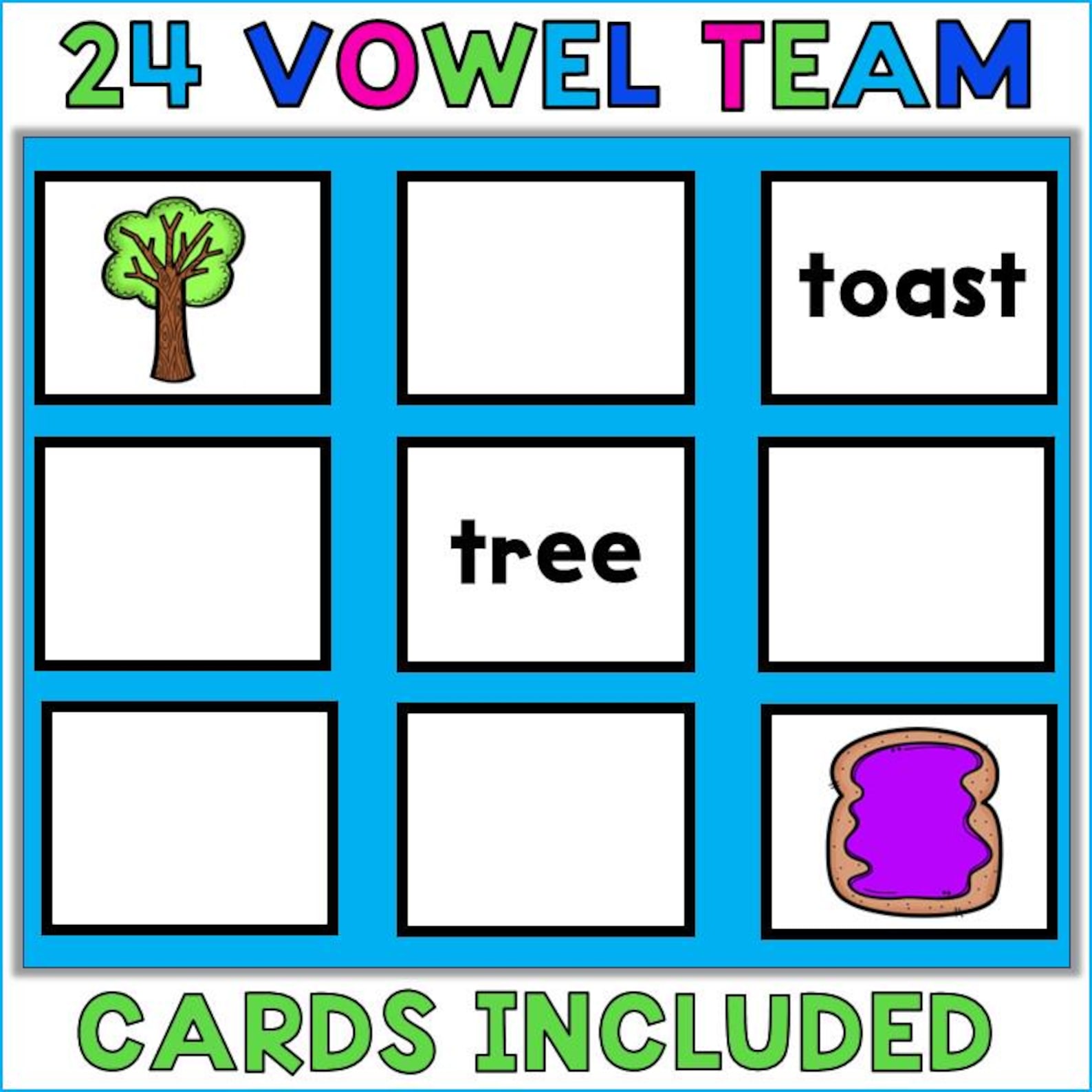 Vowel Teams Memory Game Long Vowels Activity No Prep Easy to Use - Etsy
