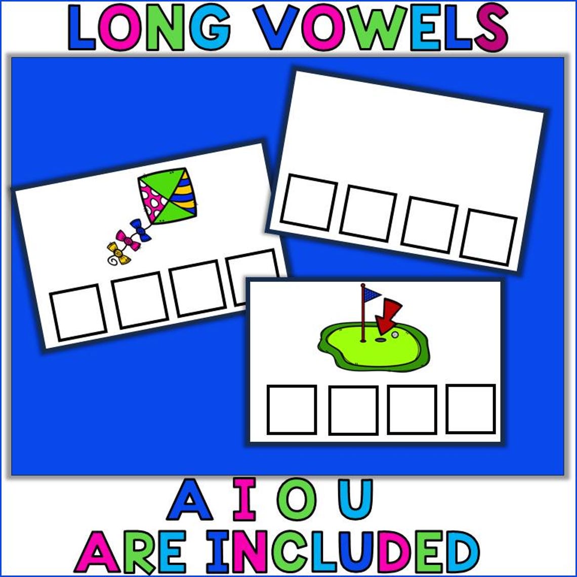 CVCE Words Activity Elkonin Boxes 4 Sounds Long Vowel Silent E Build a ...