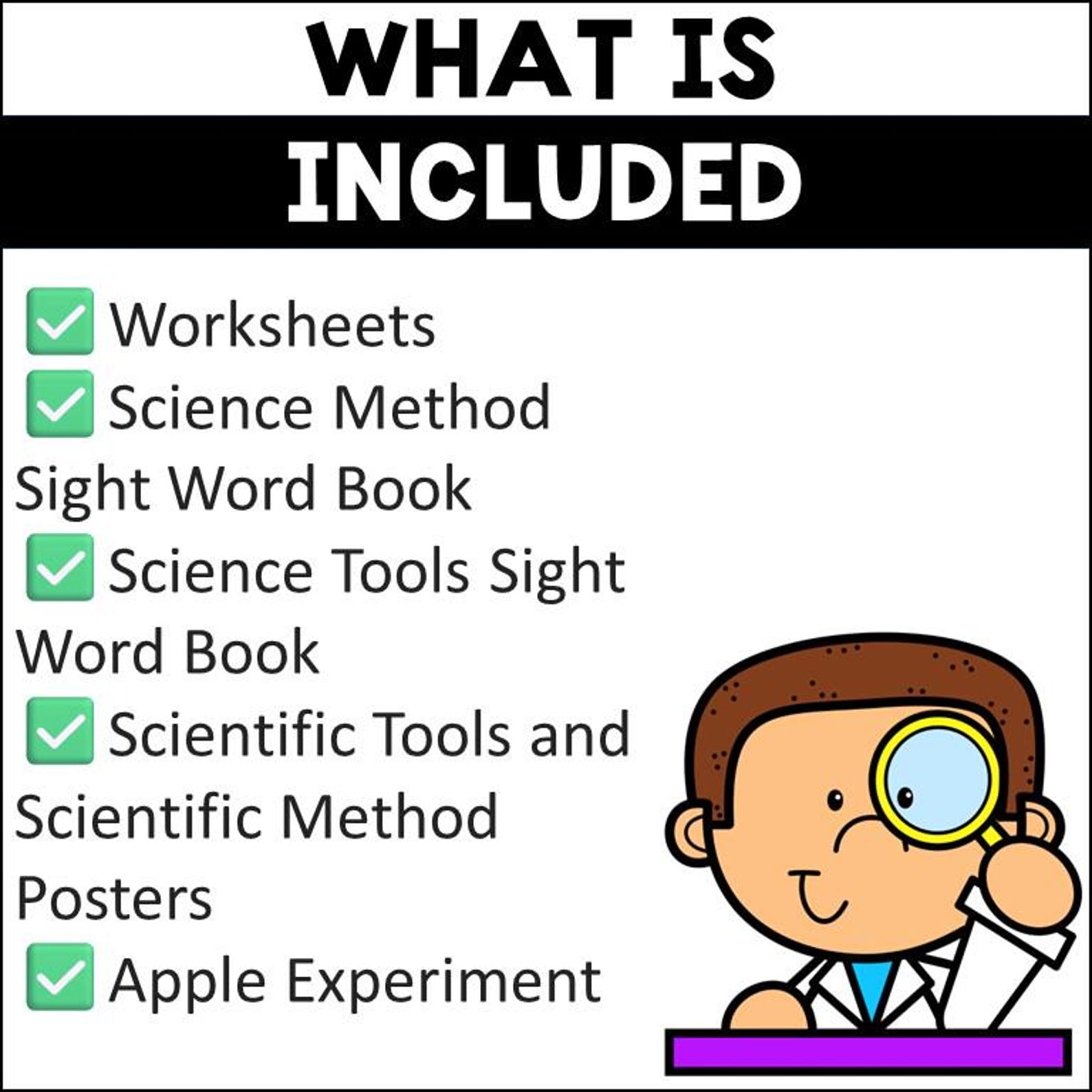 Scientific Method and Scientific Tools Worksheets Anchor Charts and ...