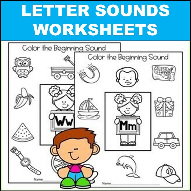 Letter Writing Letter Sounds and Rhyming Words Worksheets - Etsy