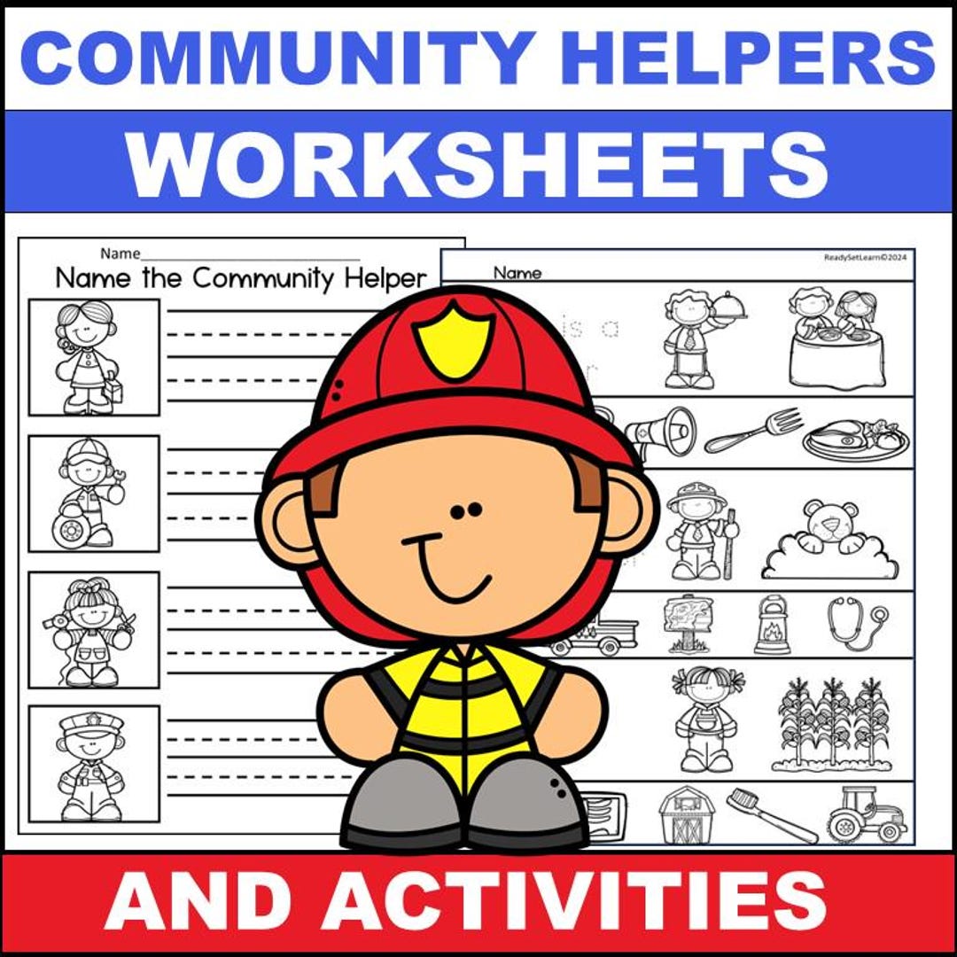 Community Helpers Worksheets and Activities Kindergarten and First ...