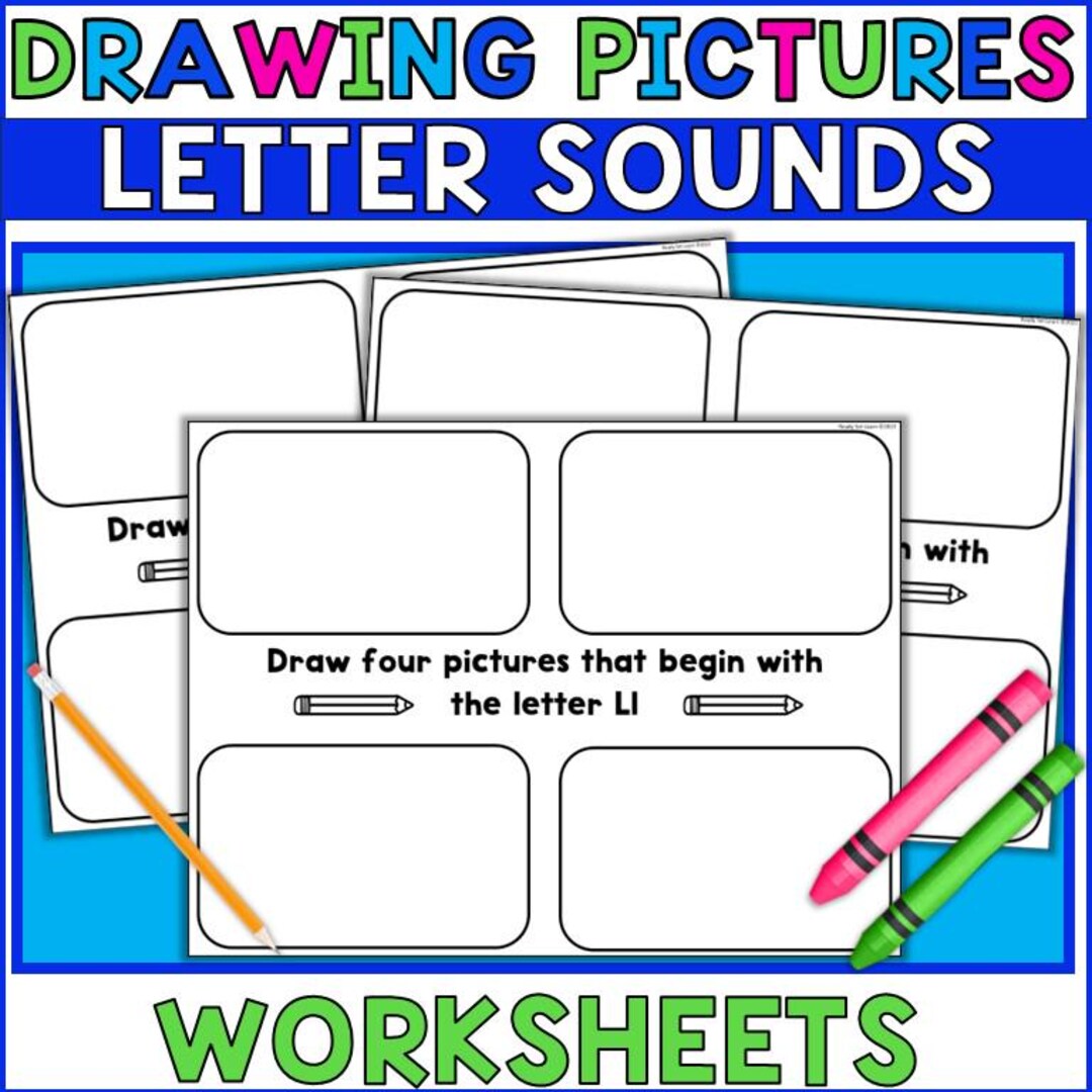 Beginning Letter Sounds Draw the Picture Worksheets Fun and Easy to Use ...
