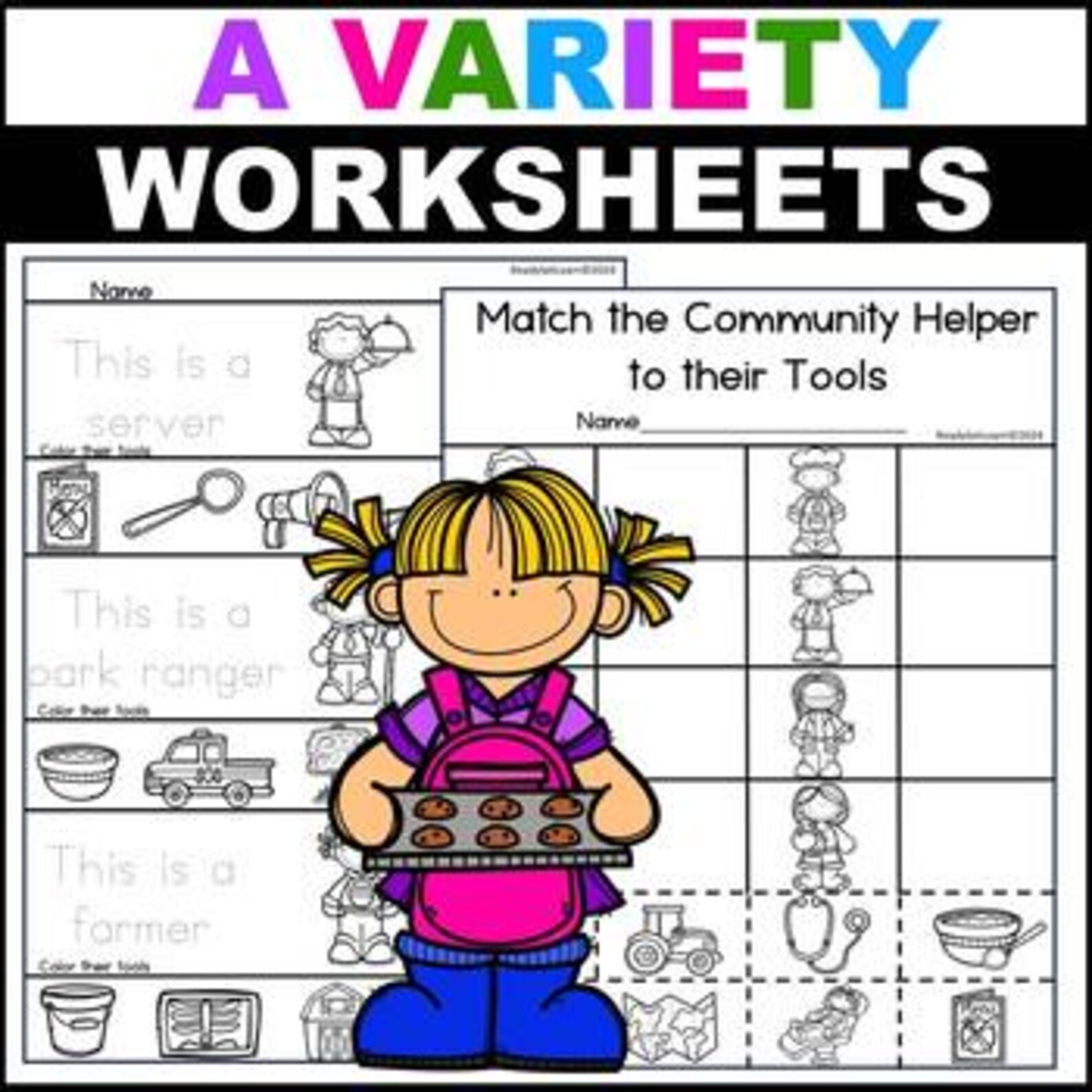 Community Helpers Worksheets and Activities Kindergarten and First ...