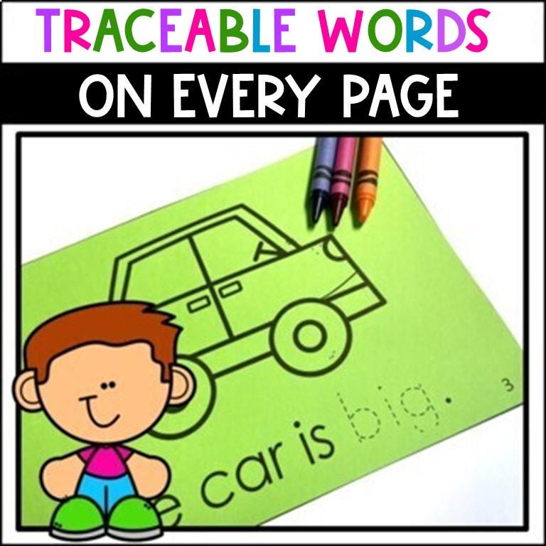 Pre-primer Sight Word Books CVC Words Emergent Reader Books ...