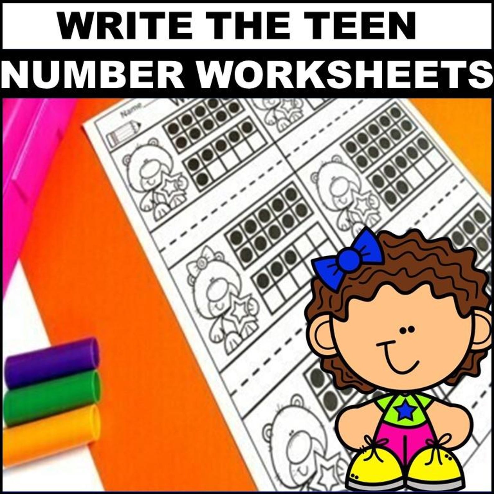 Teen Numbers Practice Worksheets Ten Frames to 20 Activities - Etsy